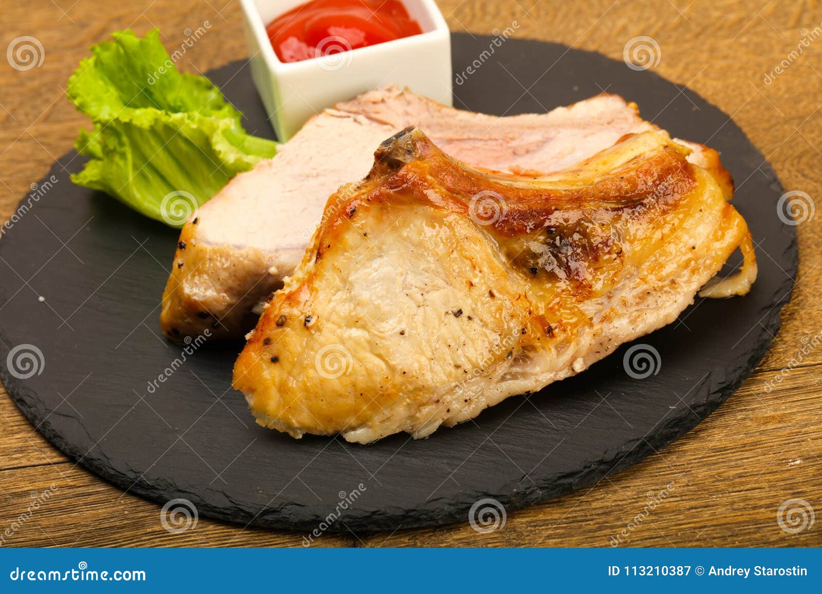 Cerdo asado imagen de archivo. Imagen de tarjeta, cerdo - 113210387