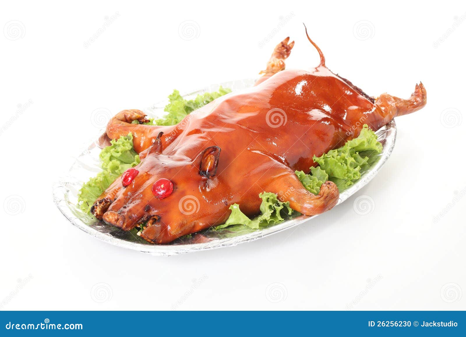 Cerdo asado foto de archivo. Imagen de exterior, cena - 26256230