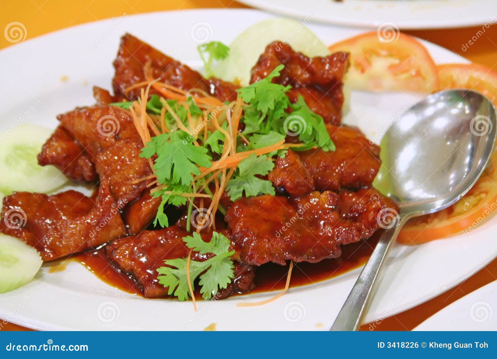 Cerdo chino foto de archivo. Imagen de comedor, chino - 3418226