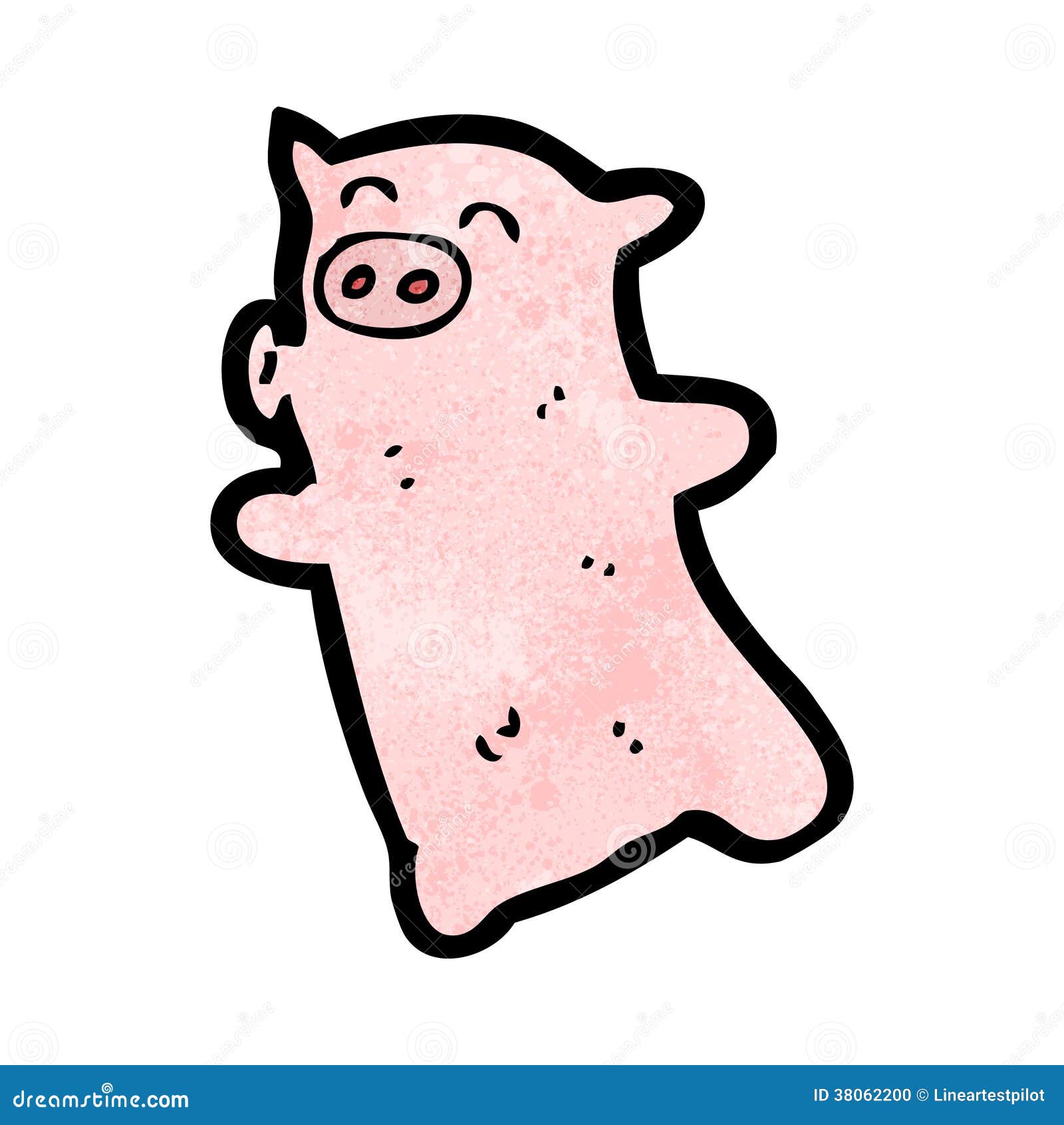 Cerdo de la historieta ilustración del vector. Ilustración de tonto ...