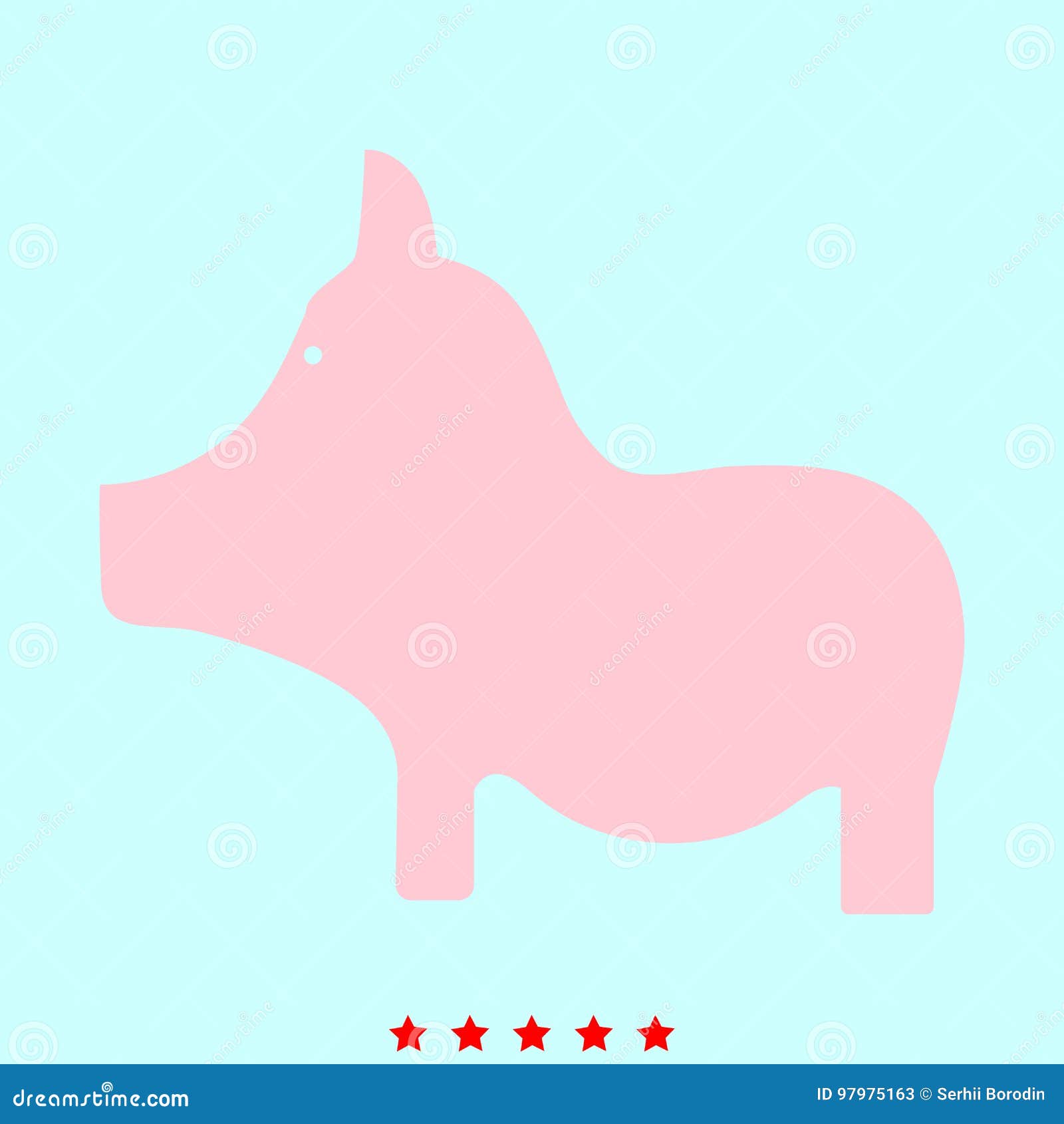 Cerdo es icono del color ilustración del vector. Ilustración de ...