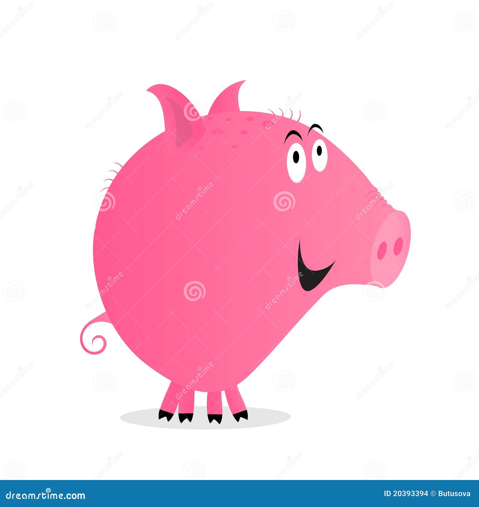 Cerdo feliz lindo stock de ilustración. Ilustración de adorable - 20393394