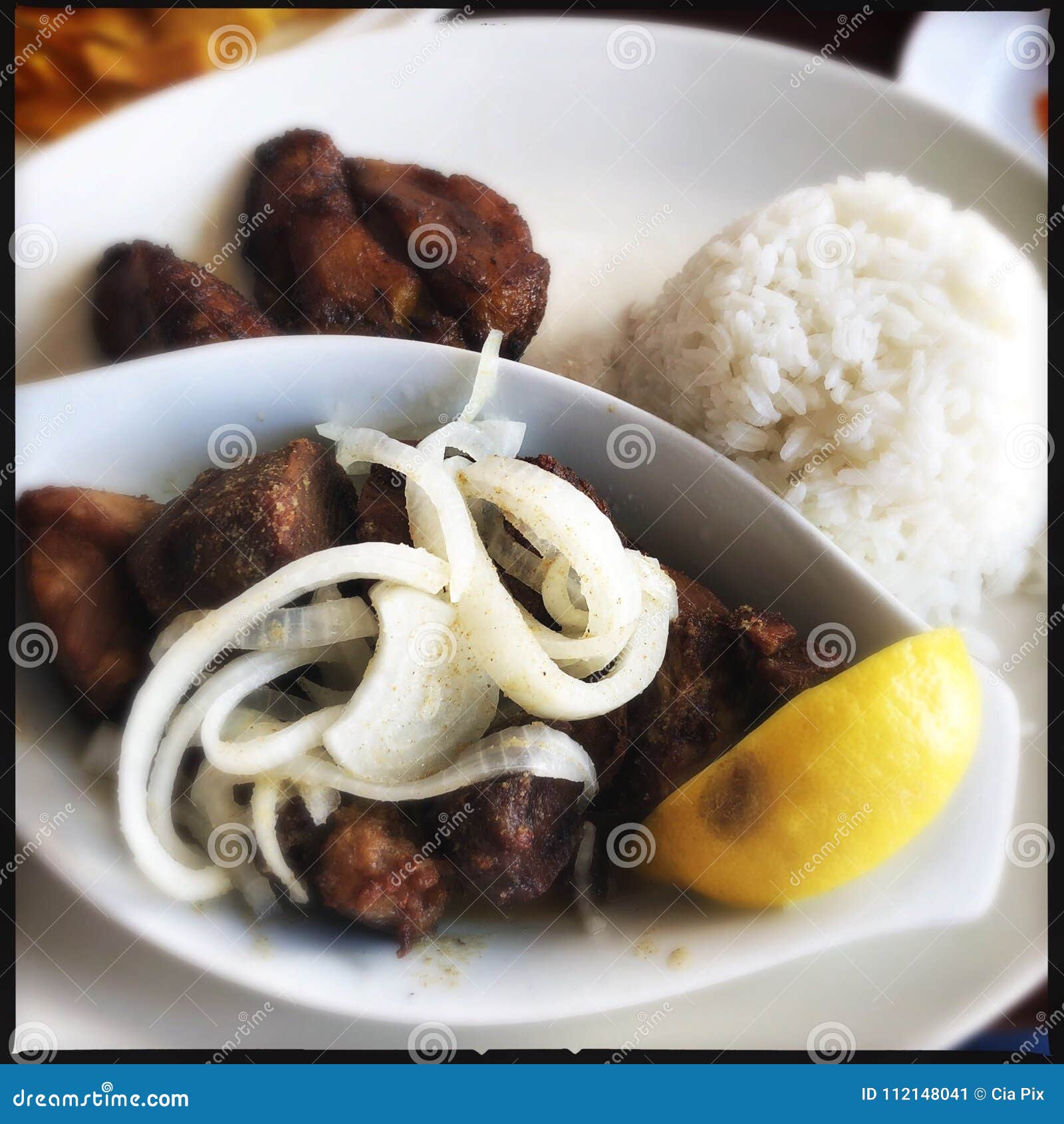 Cerdo frito cubano imagen de archivo. Imagen de cuba - 112148041