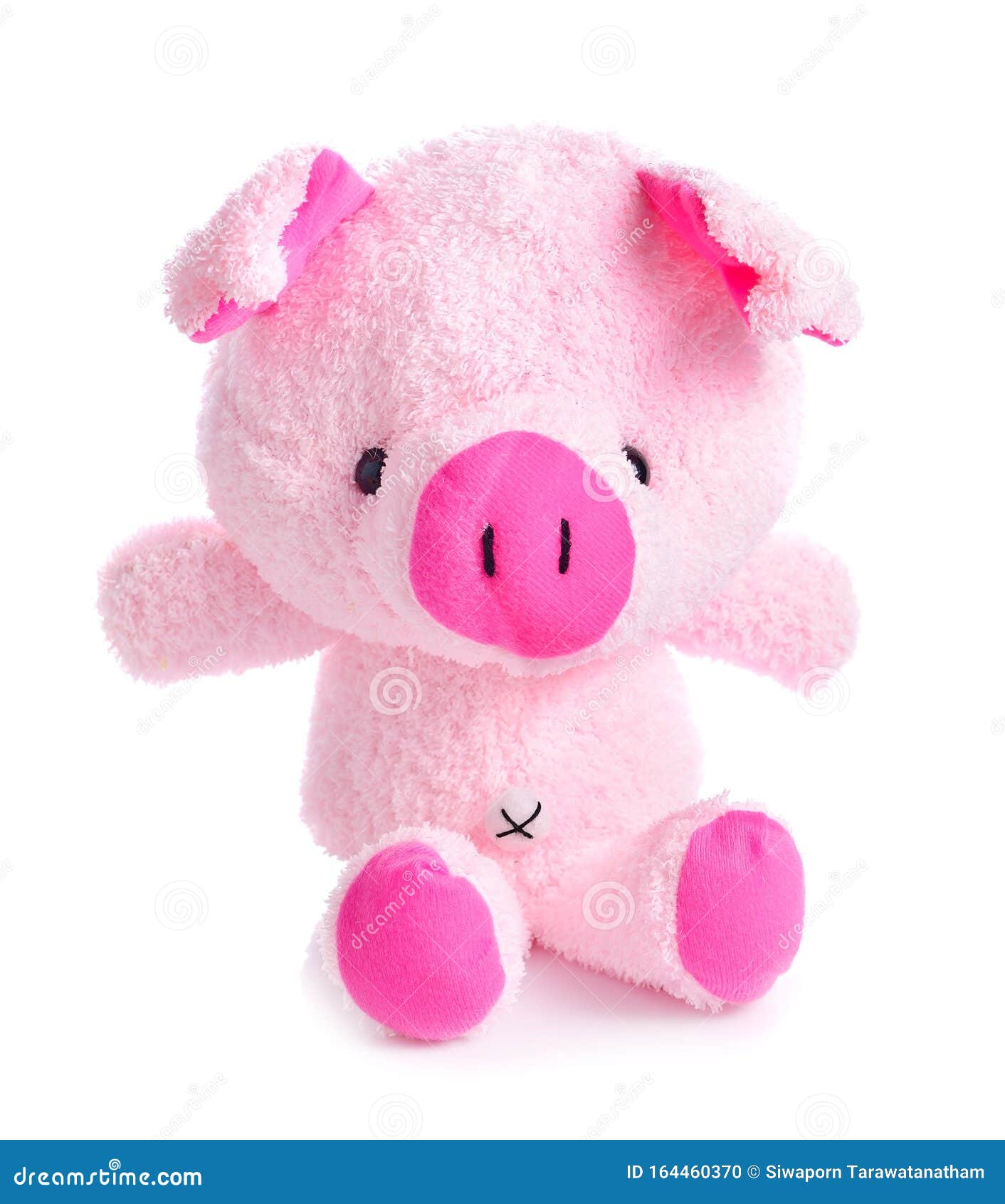 Cerdo Rosa Aislado Sobre Fondo Blanco Foto de archivo - Imagen de ...