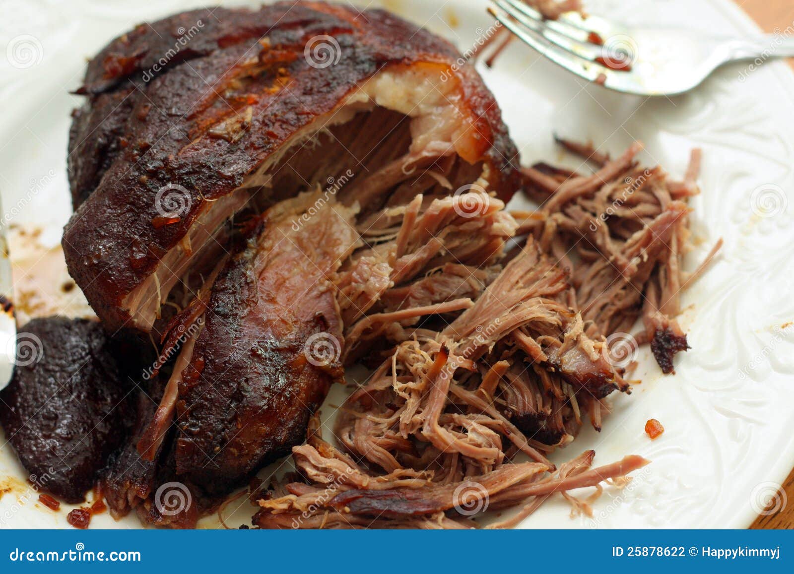 Cerdo tirado foto de archivo. Imagen de asador, destrozado - 25878622