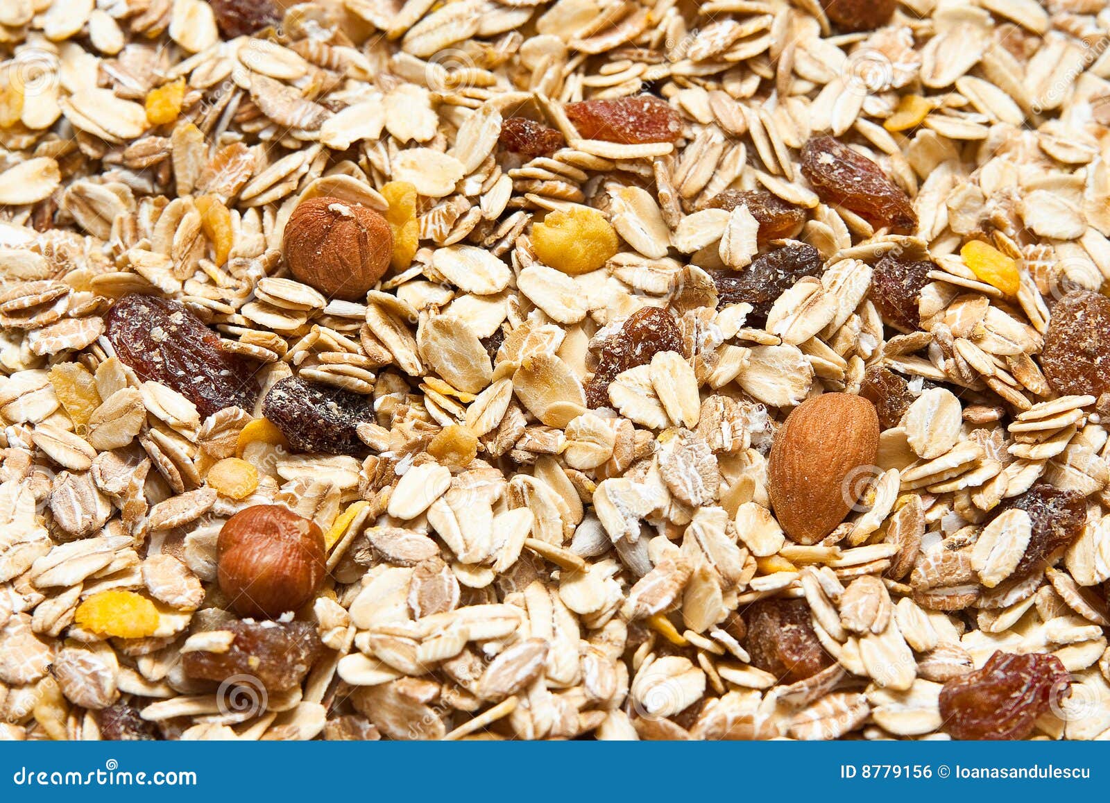 Cereais foto de stock. Imagem de alimento, mistura, passas - 8779156