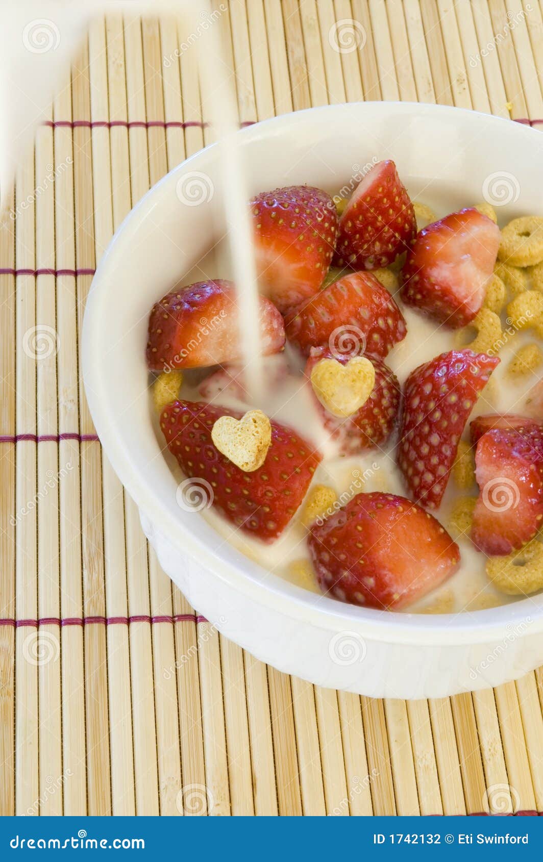 Cereal stock photo. Image of strawberry, pure, bowl, cereal - 1742132