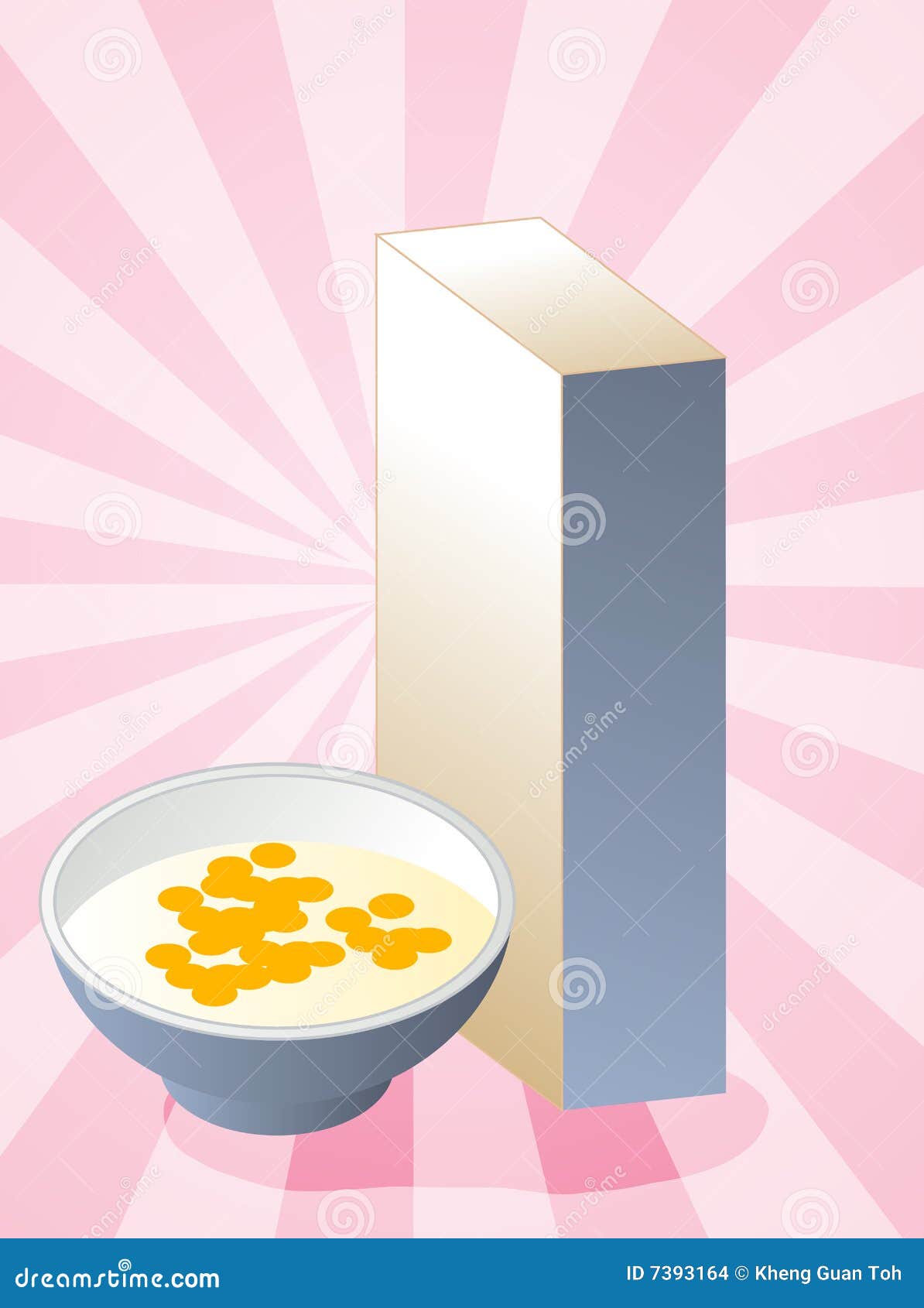 Cereal box stock vector. Illustration of bowl, nutrition - 7393164