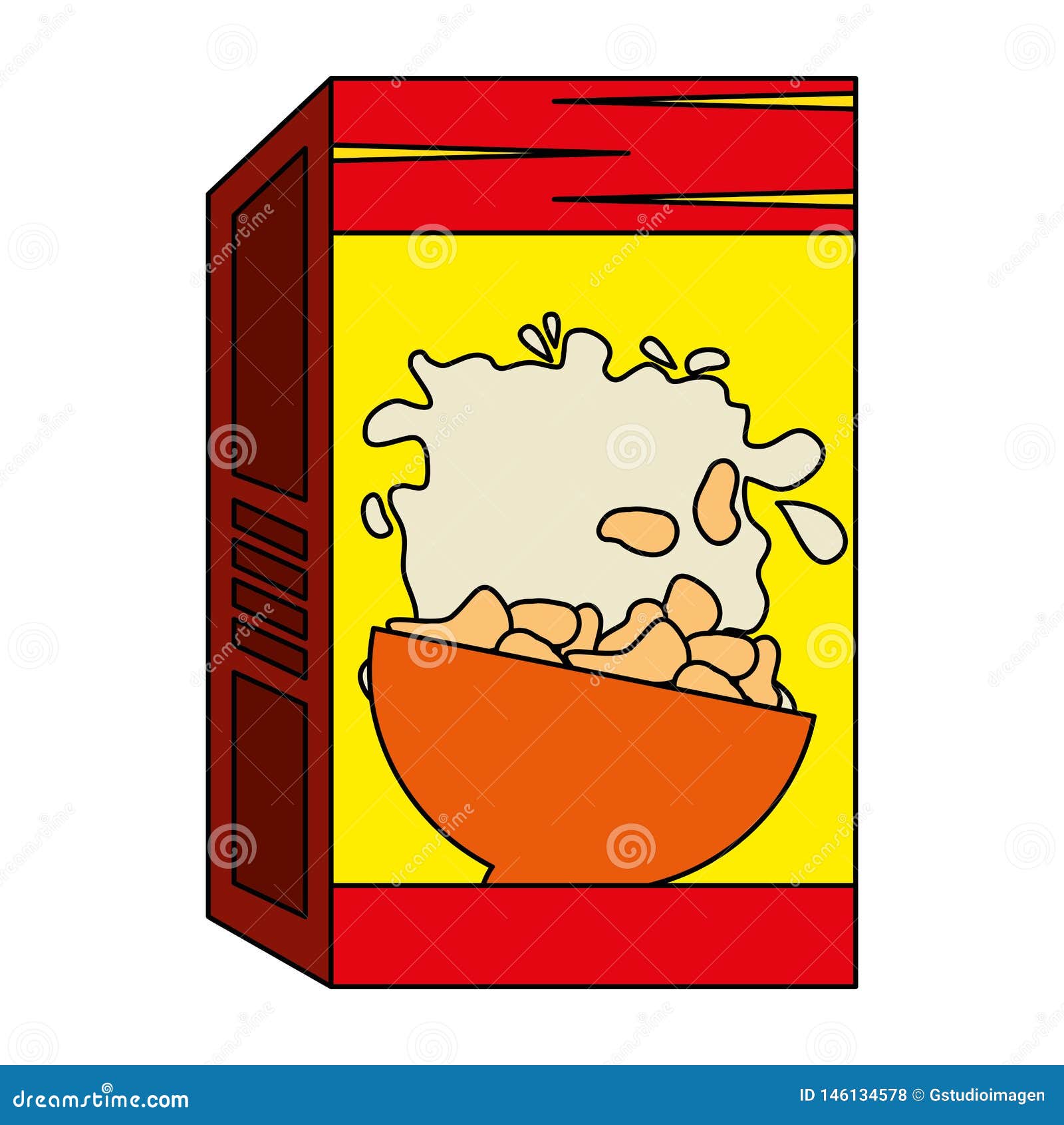 Cereal box packing icon stock illustration. Illustration of design ...