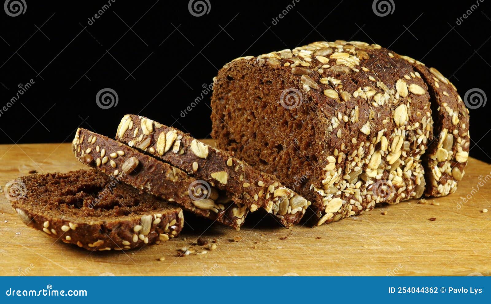 Cereal Bread for Healthy Eating. Black Bread for Breakfast Stock ...