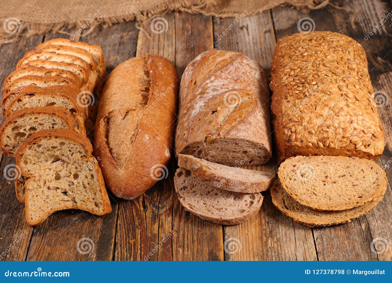 Cereal bread stock photo. Image of food, brown, fresh - 127378798