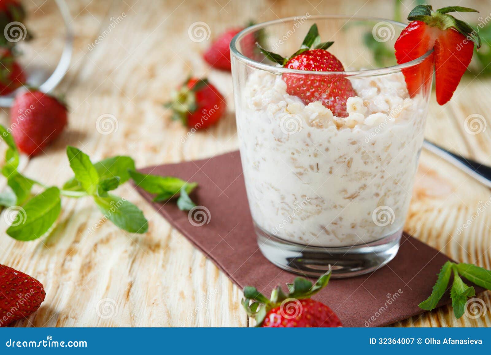 Cereal Flakes with Milk and Strawberries Stock Image - Image of granola ...