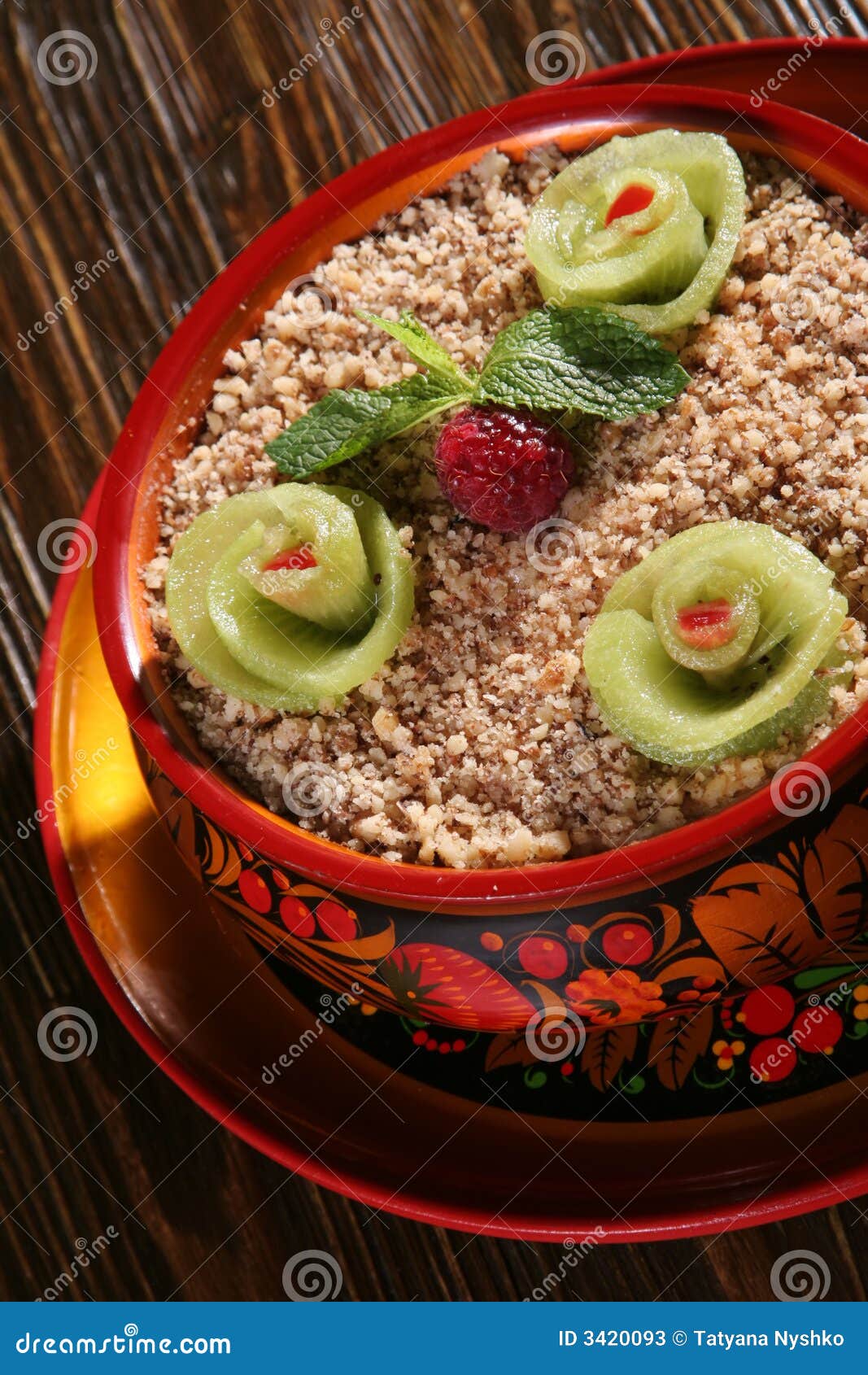 Cereal and fruit stock image. Image of porridge, buckwheat - 3420093