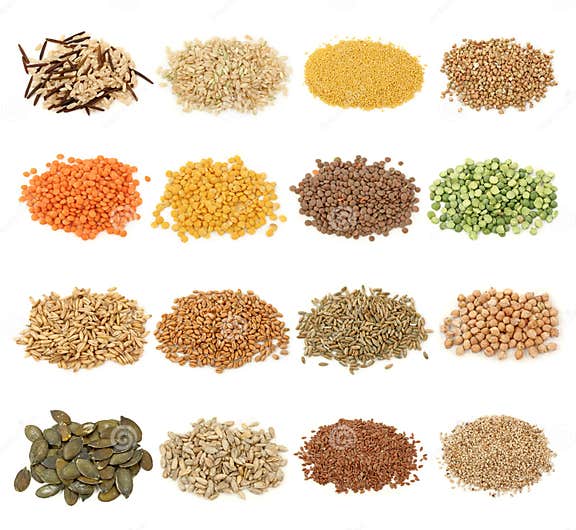 Cereal,grain and seeds stock image. Image of assortment - 8521395