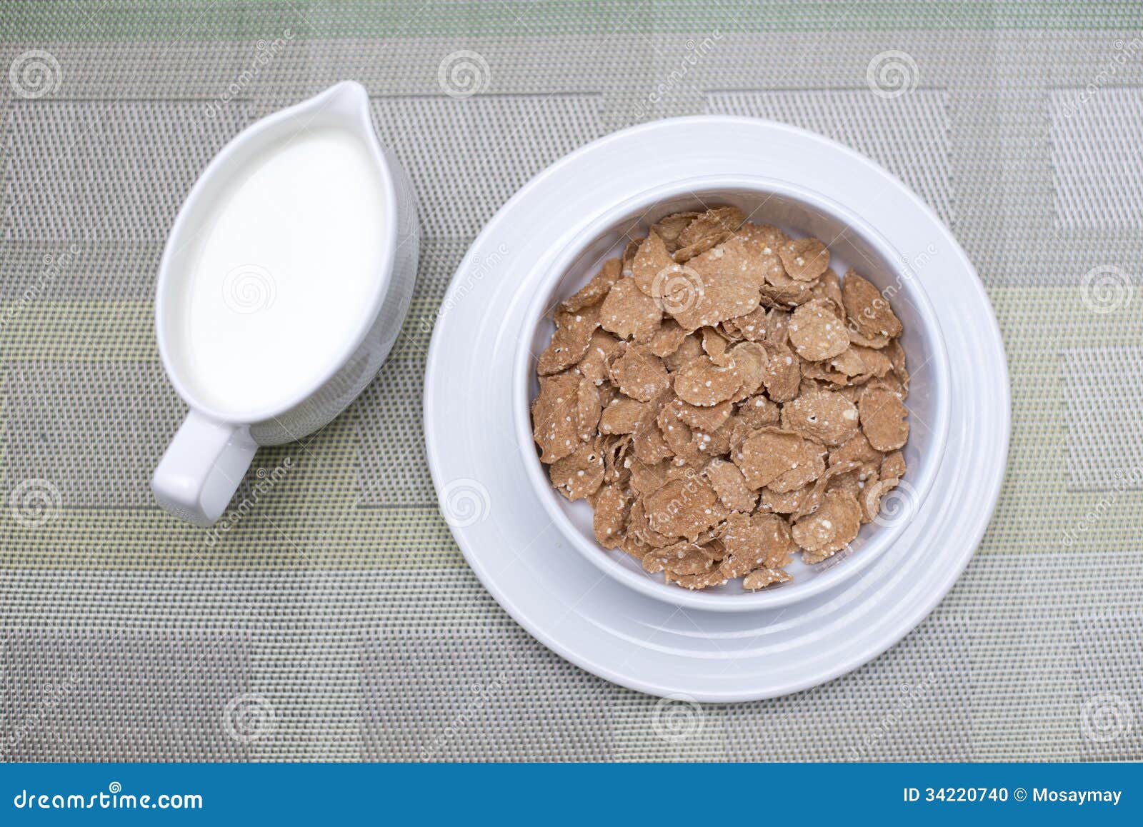 Cereal Grains and Milk for Breakfast Stock Photo - Image of breakfast ...