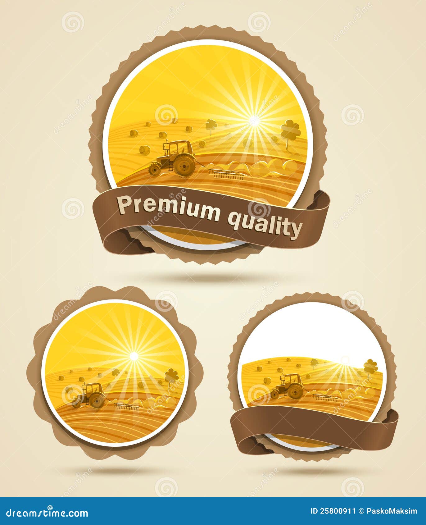 Cereal harvest label stock vector. Illustration of land - 25800911