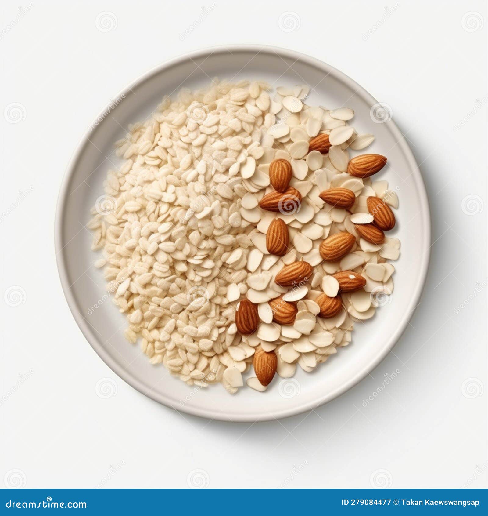 Cereal Oat Isolate Simple Background - Generative Ai Illustration Stock ...