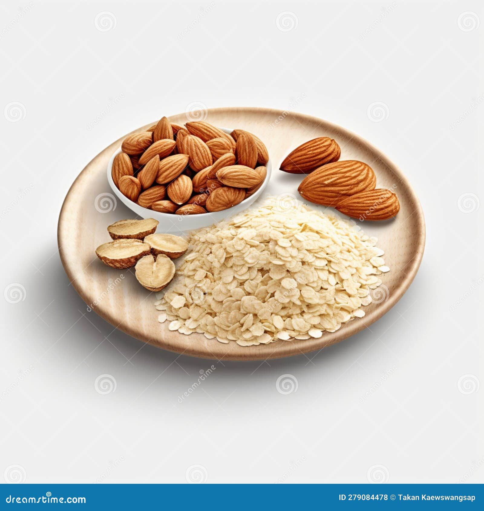 Cereal Oat Isolate Simple Background - Generative Ai Illustration Stock ...