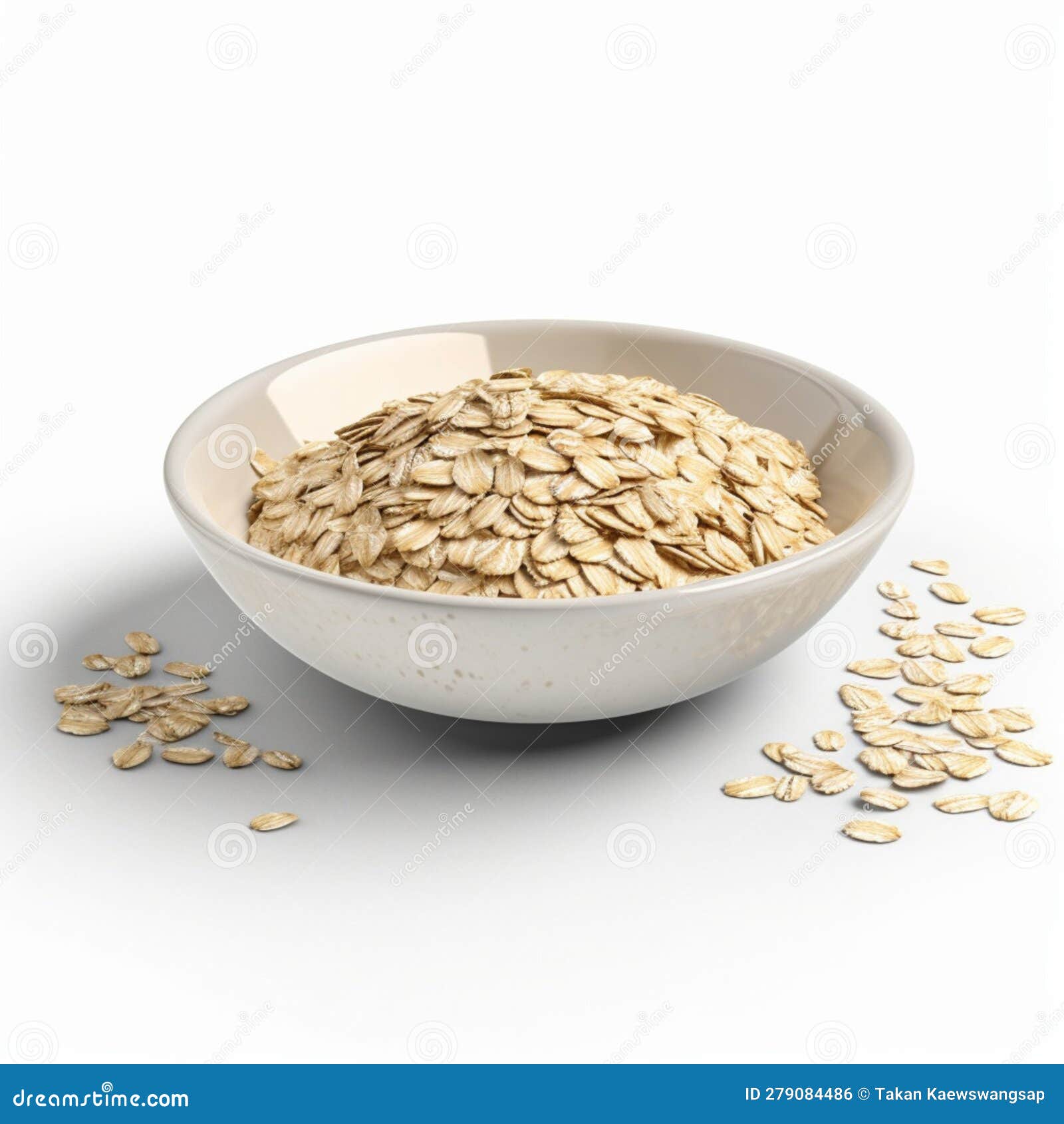 Cereal Oat Isolate Simple Background - Generative Ai Illustration Stock ...