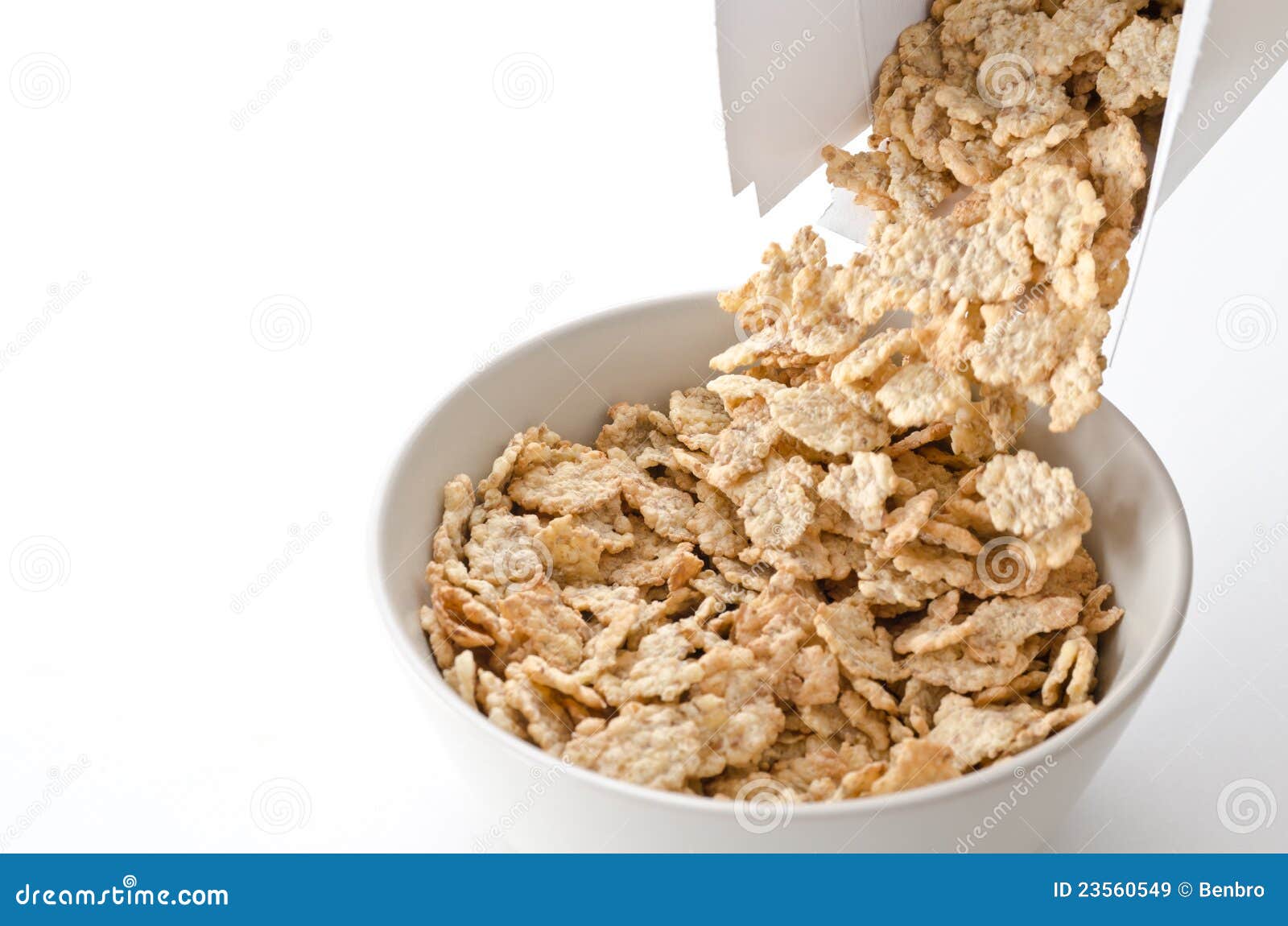 Cereal pouring into a bowl stock image. Image of nutrient - 23560549