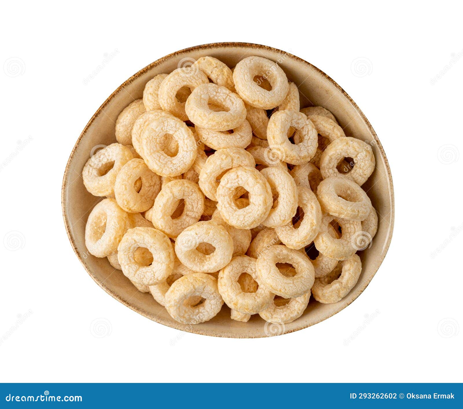 Cereal Rings Isolated, Breakfast Rice Loops, Corn Cereals Snack Stock ...