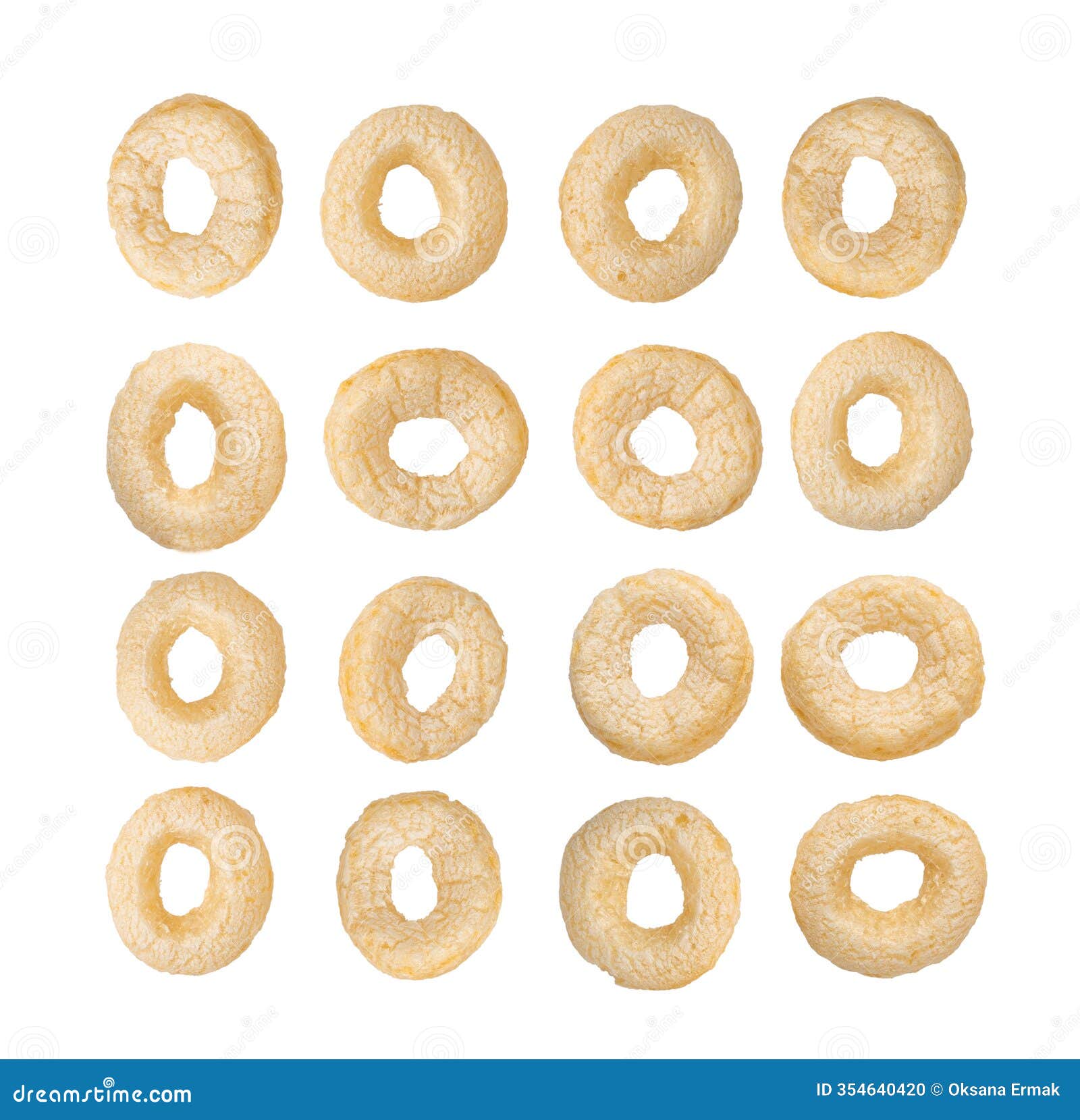 Cereal Rings Isolated, Breakfast Rice Loops, Corn Cereals Snack Stock ...
