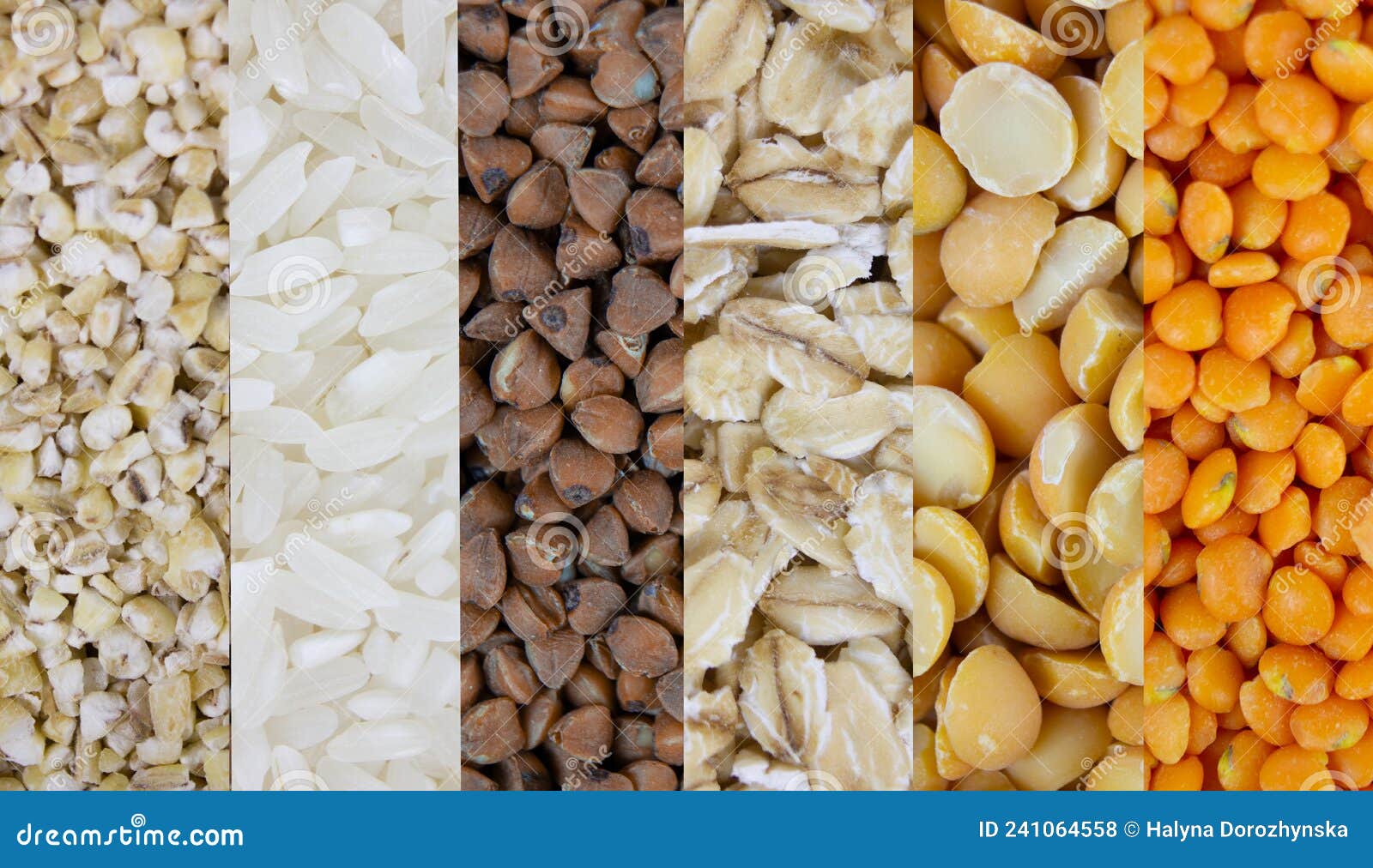 Cereals of Different Types Close Up Texture. Healthy Eating. Stock ...