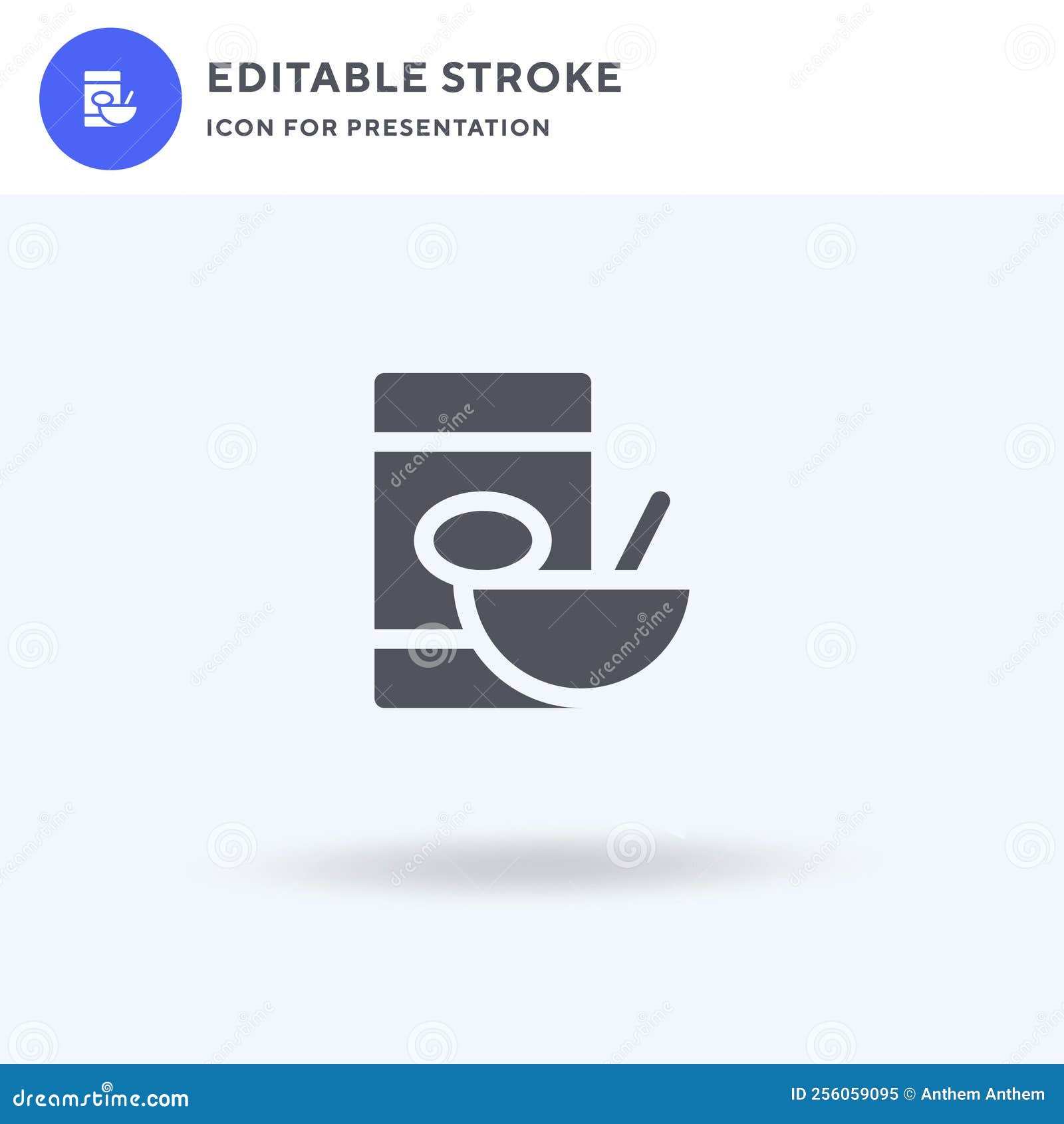 Cereals Icon Vector, Filled Flat Sign, Solid Pictogram Isolated on ...