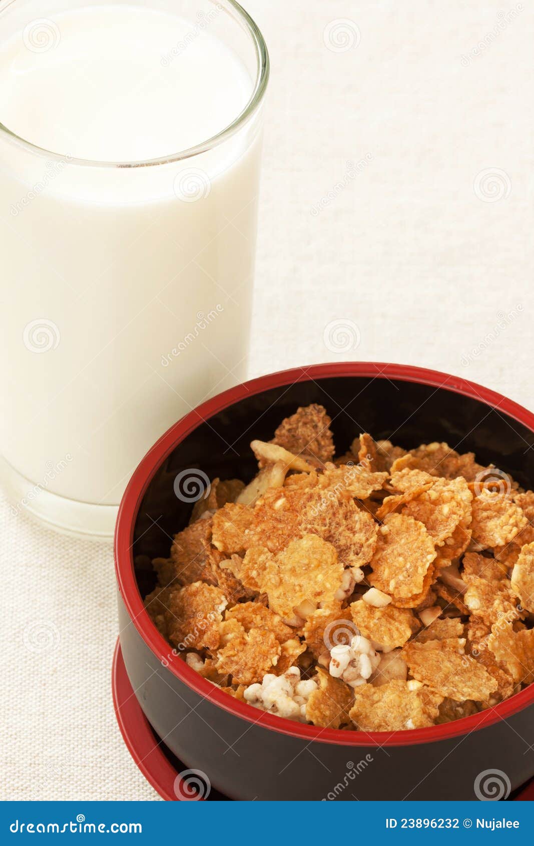 Cereals Made from Whole Grain and Milk Stock Photo - Image of eating ...