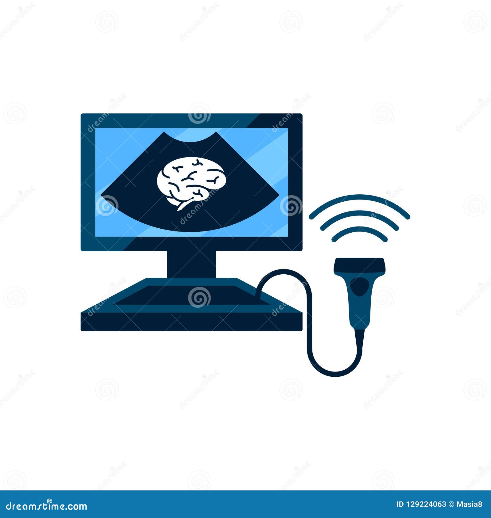 Transcranial Doppler Black Vector Concept Icon. Transcranial Doppler ...
