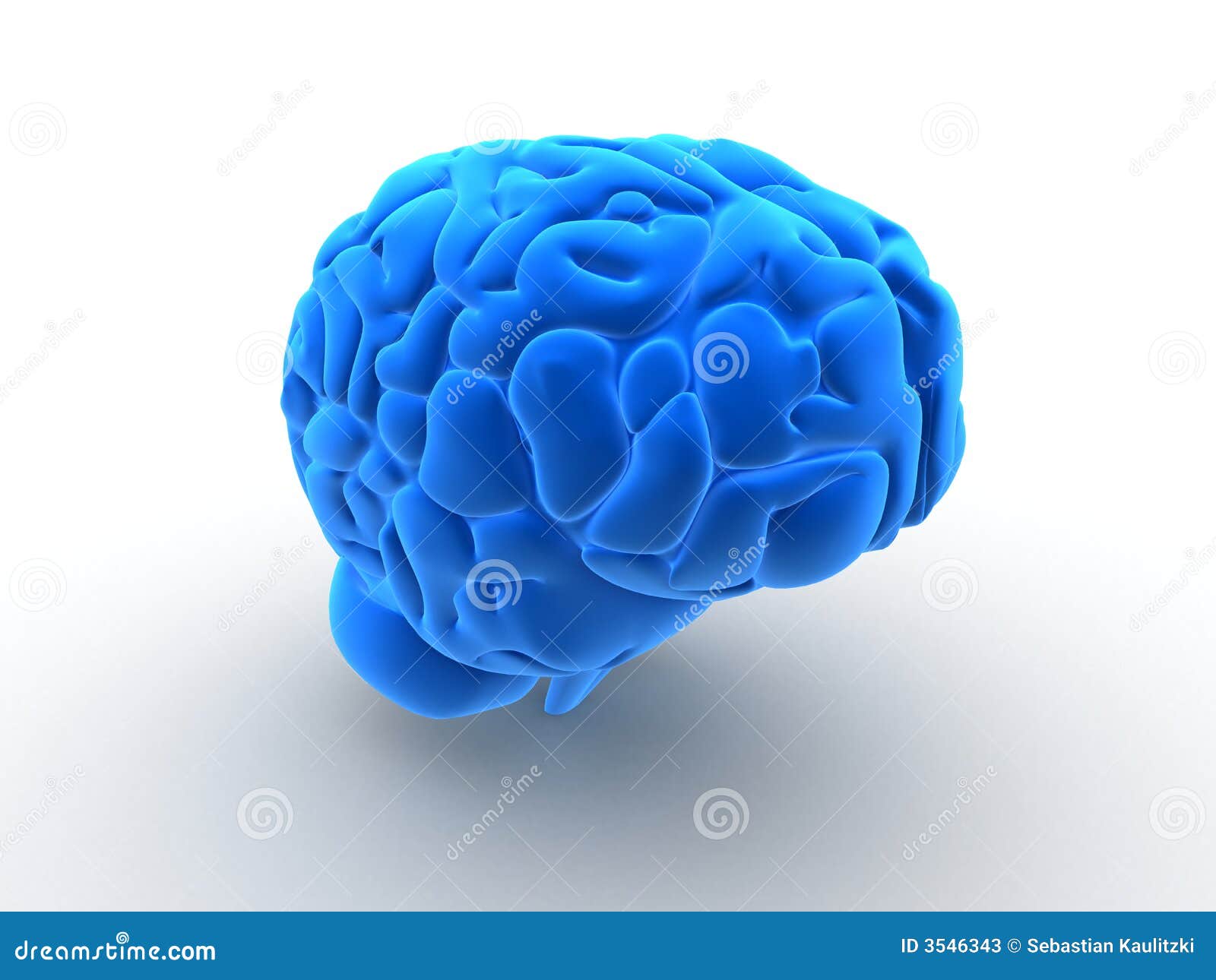 Cerebro azul stock de ilustración. Ilustración de enfermedad - 3546343