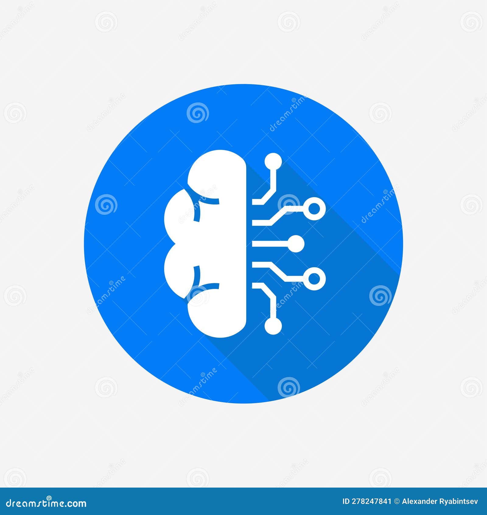 Cerebro Con Icono De Vector De Red Neural. Icono De Concepto De ...