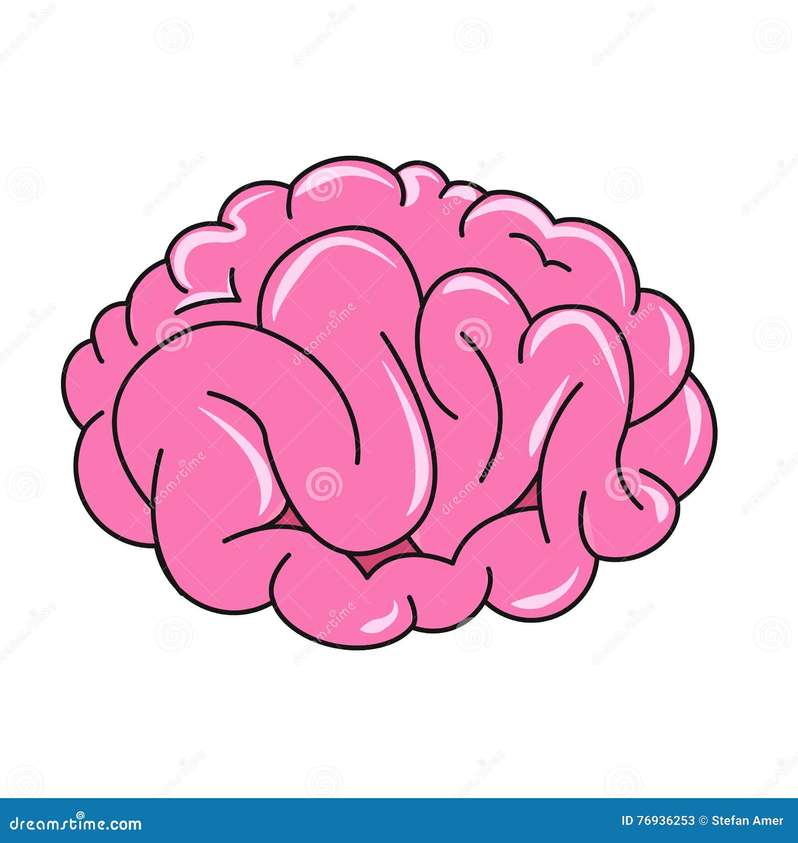 Cerebro Dibujo De Los Tebeos Ilustración del Vector - Ilustración de ...