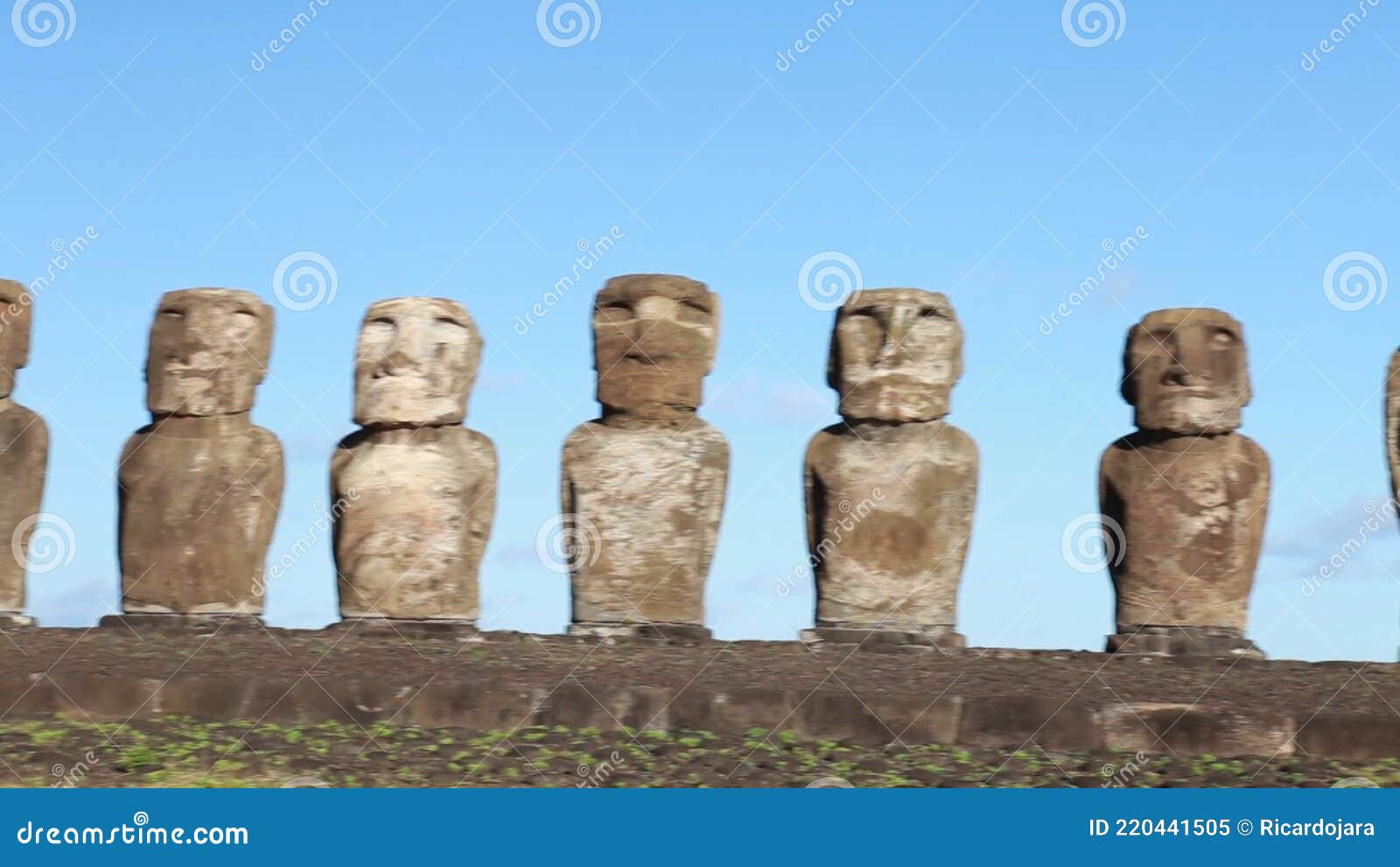 Moai of Rapa Nui. Easter Island Stock Video - Video of island ...