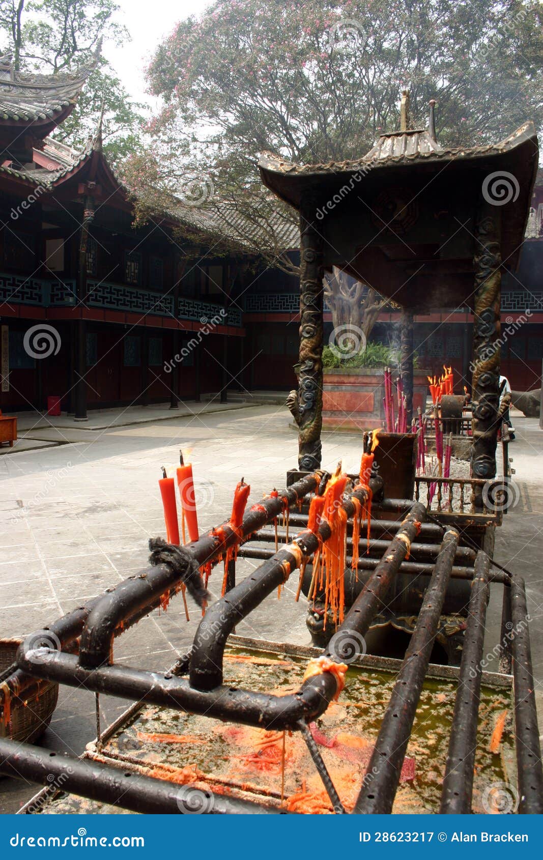 Ceremonial Courtyard, Sichuan Province, China Stock Image - Image of ...