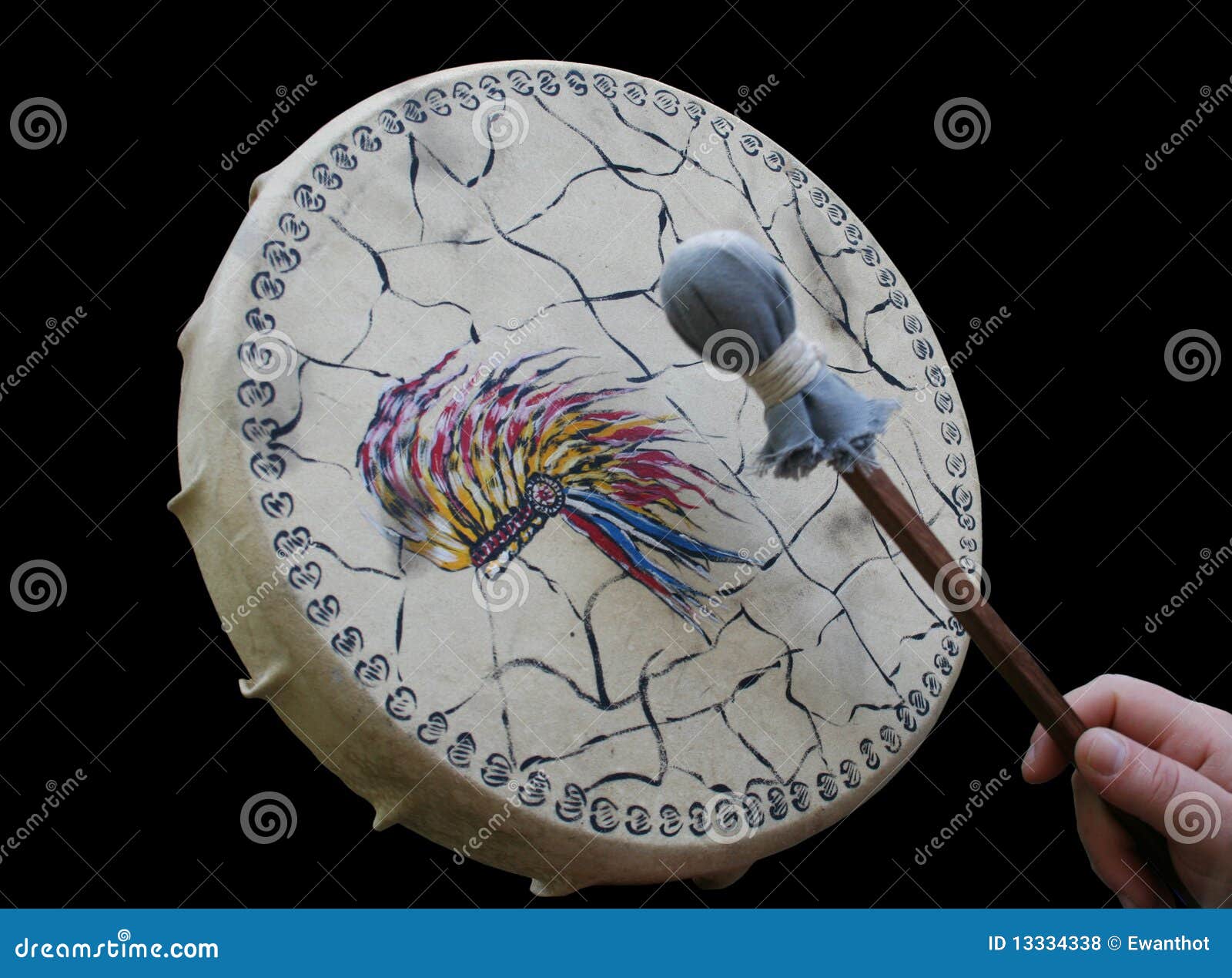 Ceremonial Drum stock photo. Image of hand, music, native - 13334338