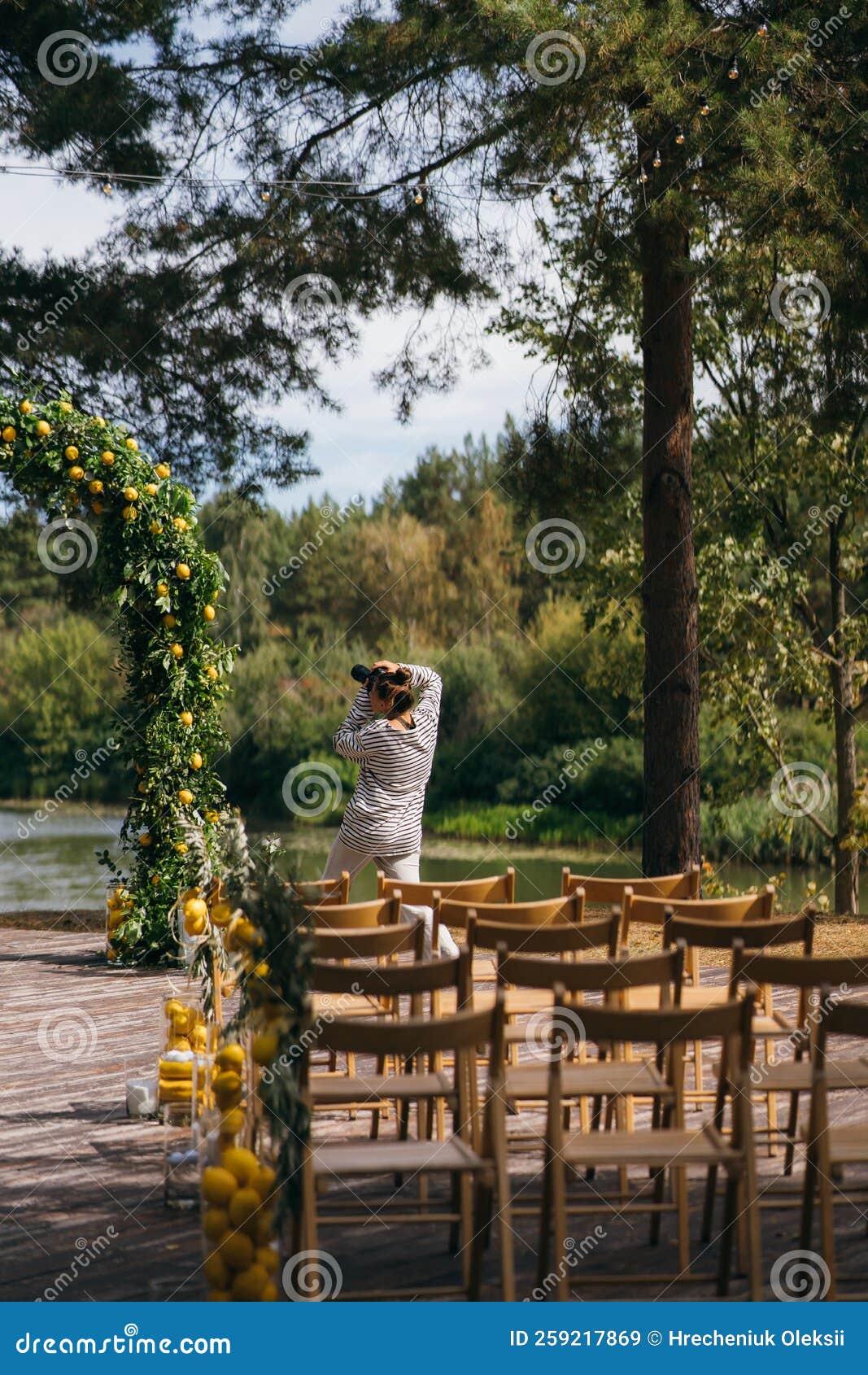 Ceremony Area. Wedding Arch. a Significant Summer Day. Editorial Stock ...