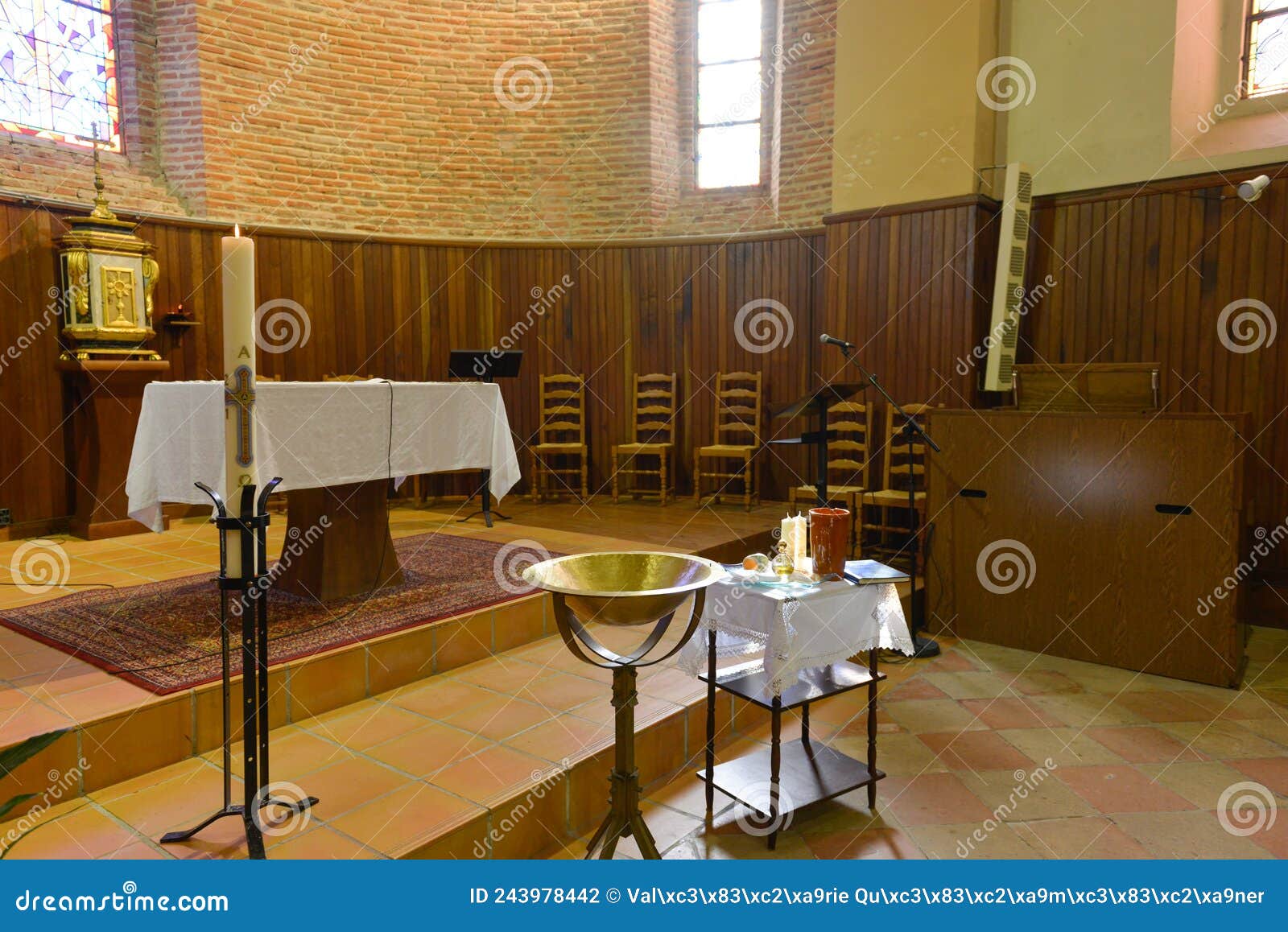 Ceremony of a Baptism in a Church Stock Photo - Image of christianity ...