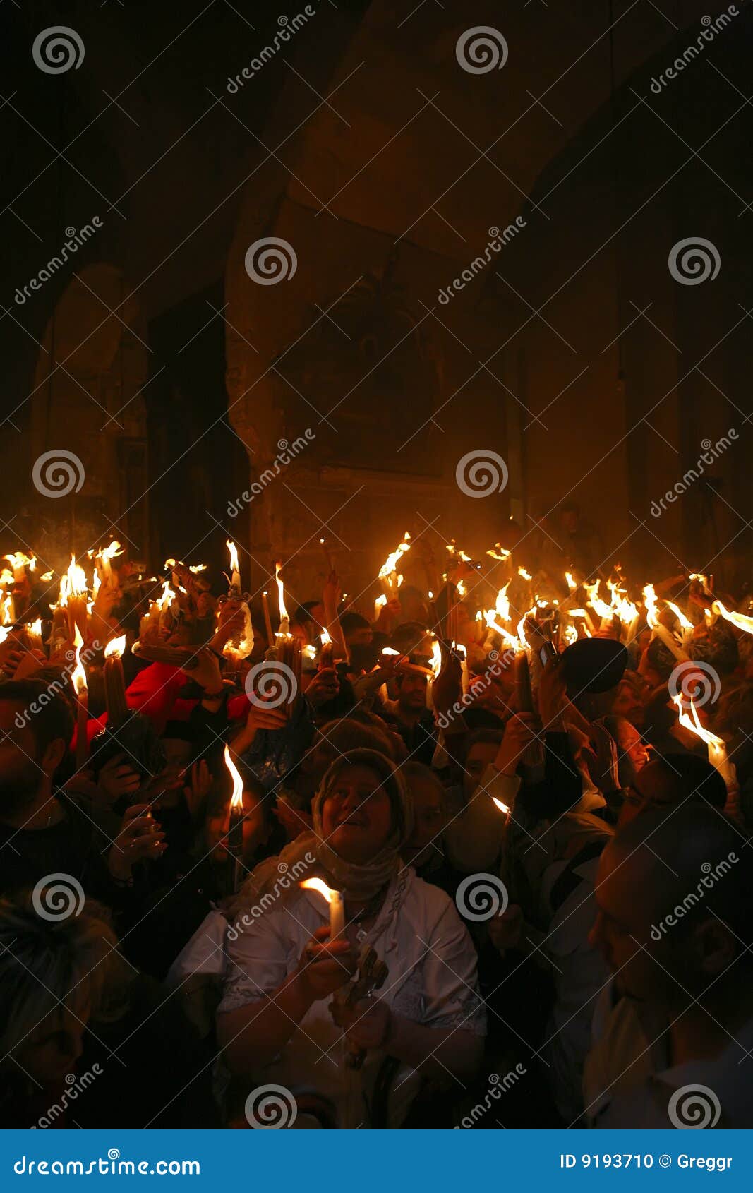 Ceremony of Holy Fire Miracle Editorial Image - Image of jerusalem ...