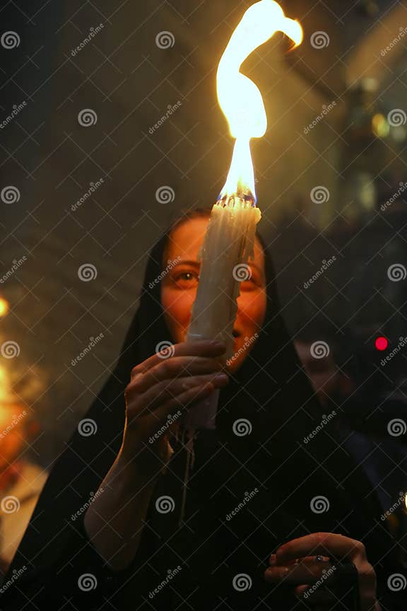 Ceremony of Holy Fire Miracle Editorial Image - Image of holy ...