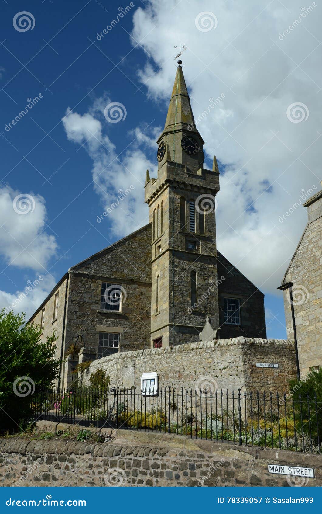 Ceres Church stock image. Image of rural, steeple, fife - 78339057