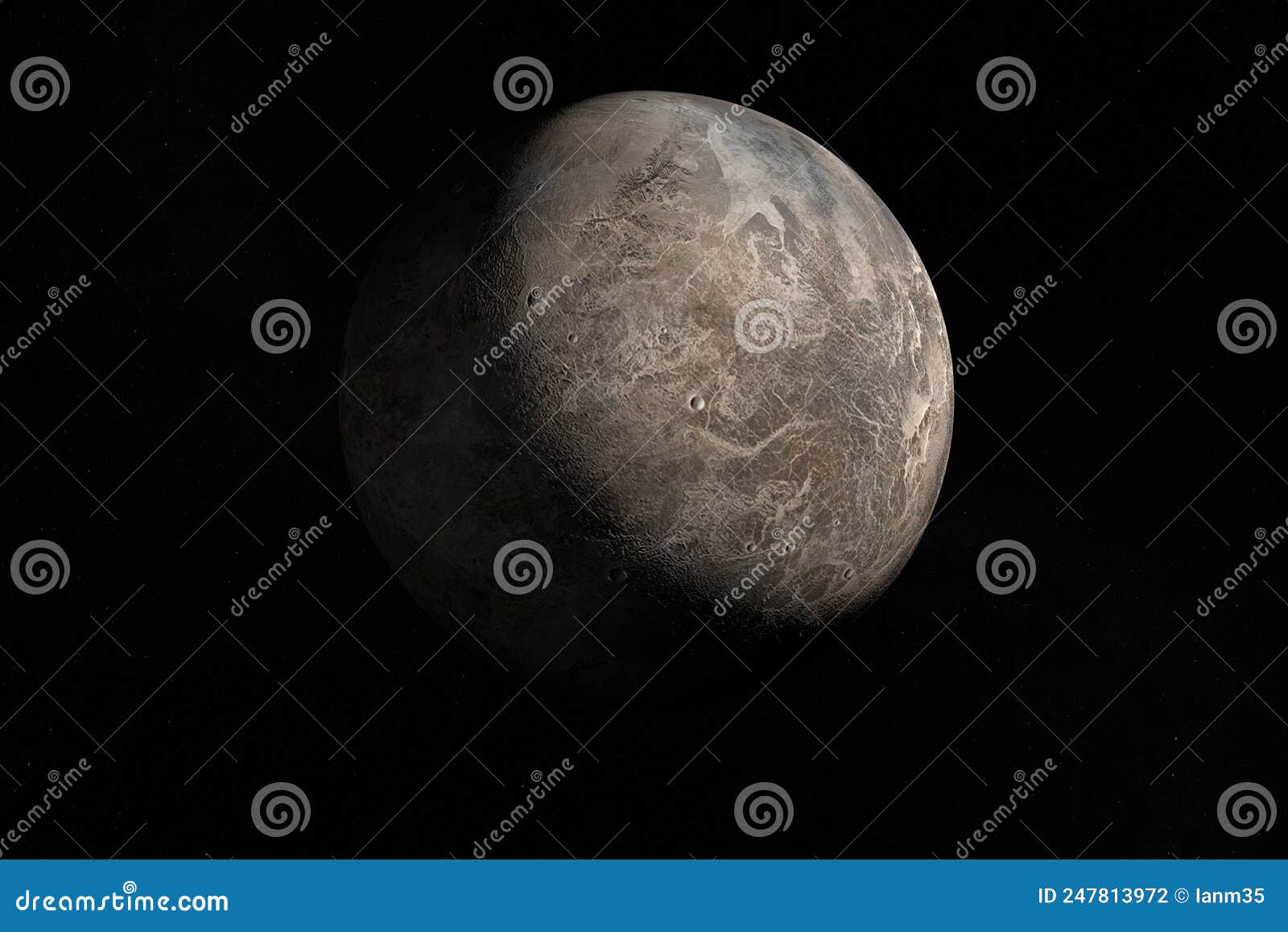 Toward Ceres, Dwarf Planet, in the Outer Space. 3d Render Stock ...