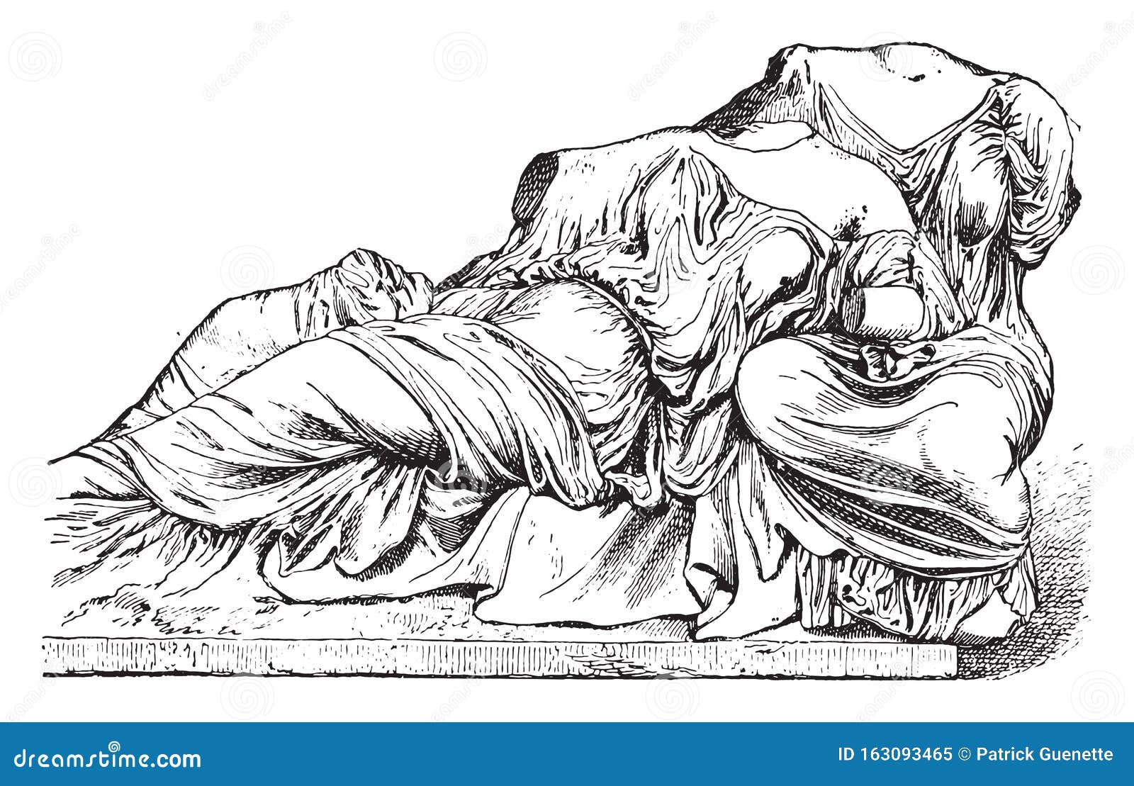 Ceres and Proserpine Parthenon, Vintage Engraving Stock Vector ...