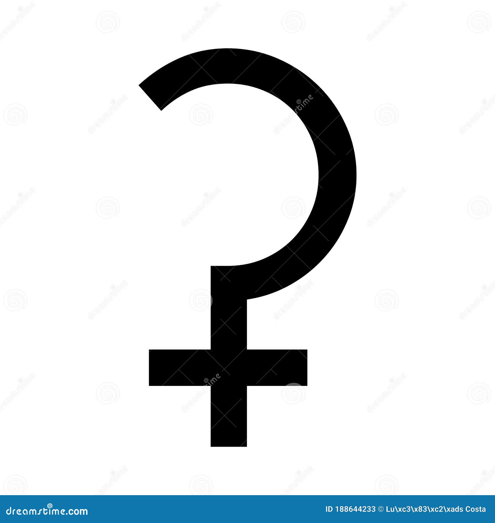 Ceres - Astrological Symbol And Hand Drawn Lettering. Black Vector ...