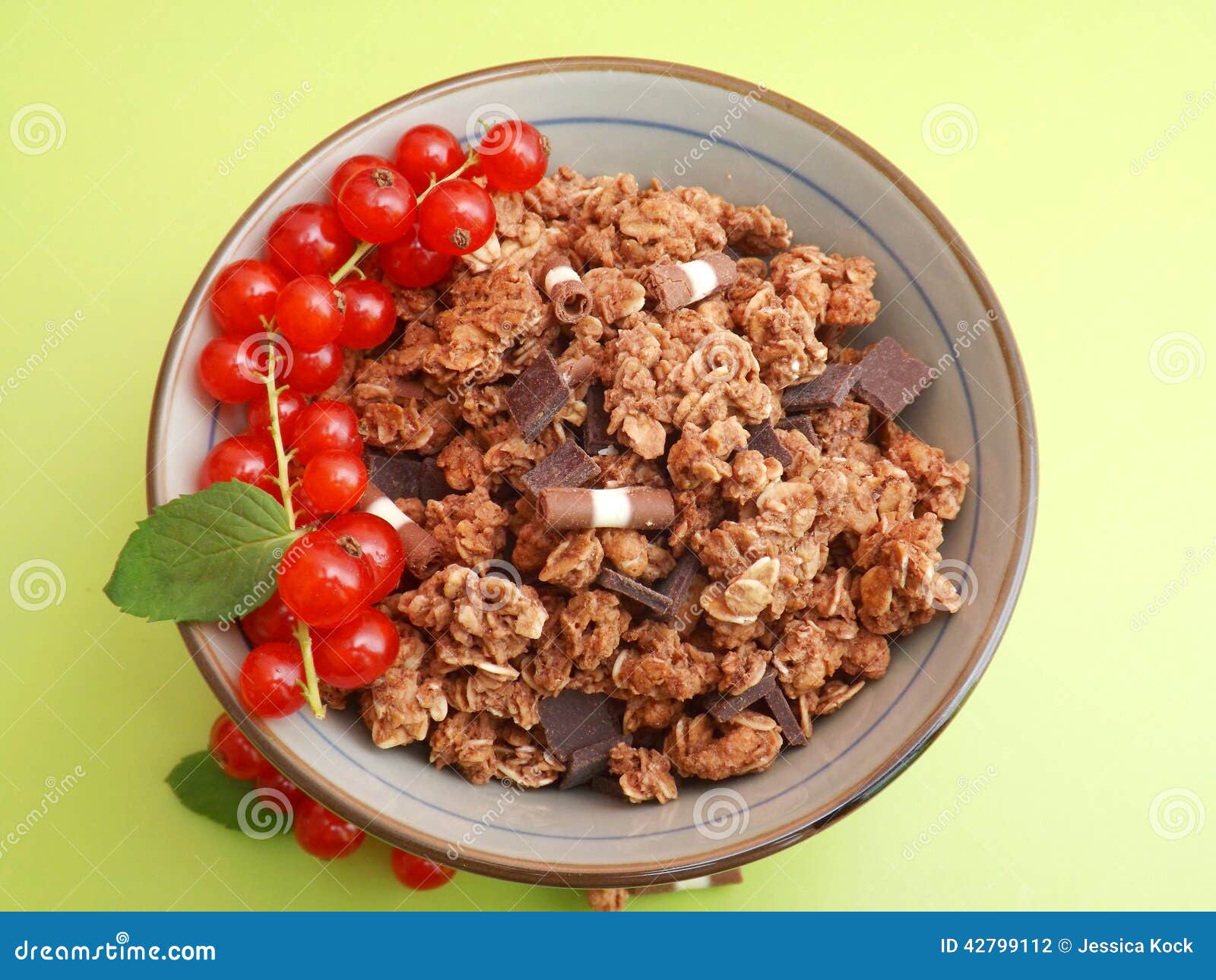 Cerials with Chocolate and Currants Stock Photo - Image of fresh ...