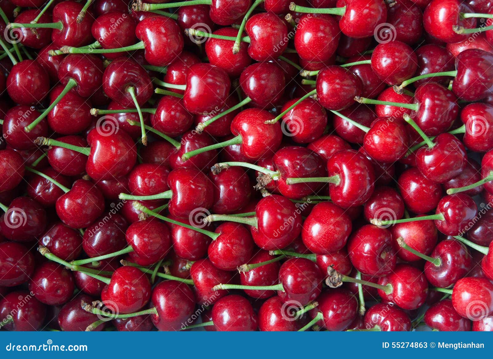 Cerise rouge image stock. Image du objet, gourmet, dessert - 55274863