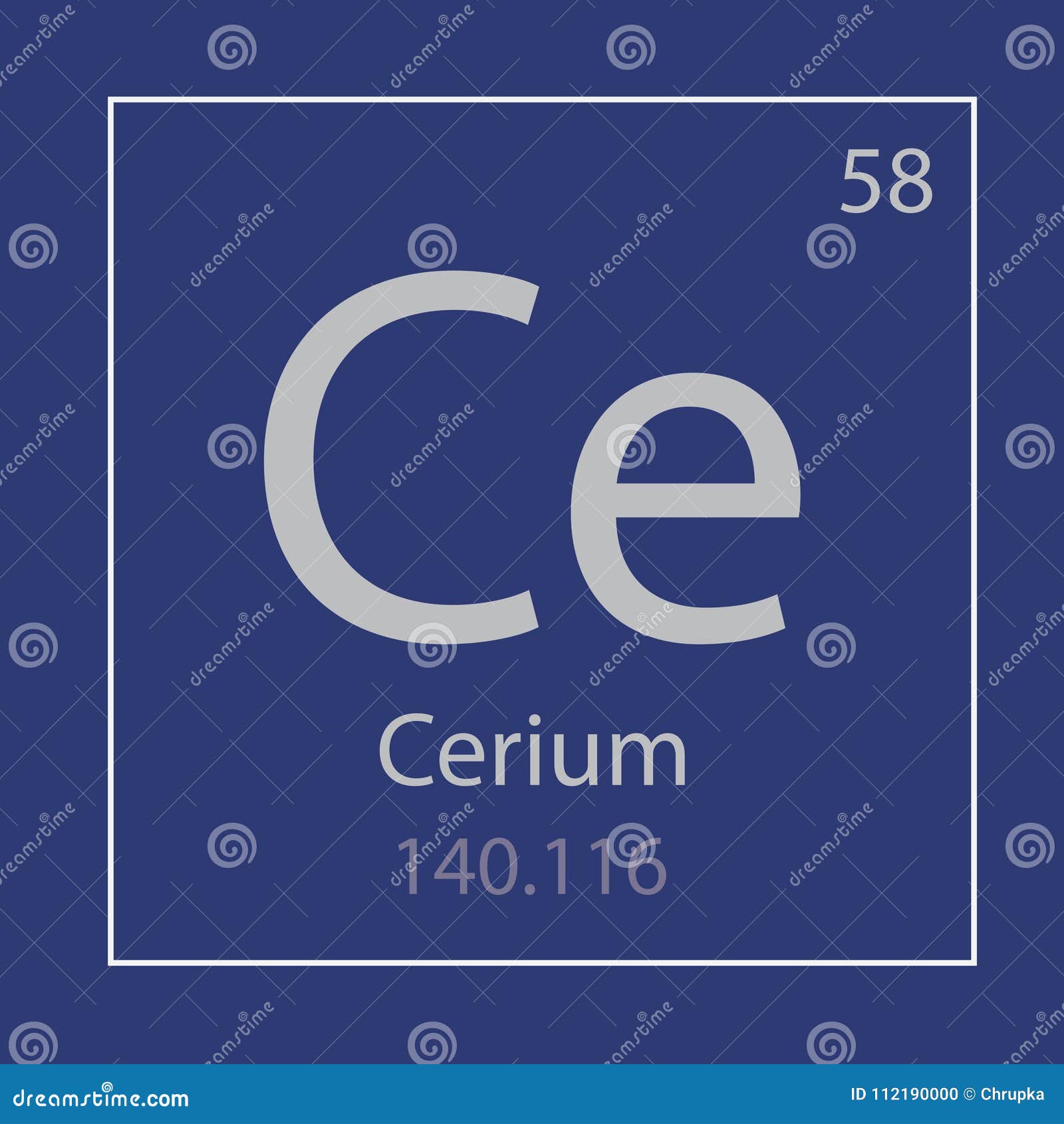 Cerium Ce Chemical Element Icon Stock Vector - Illustration of icon ...
