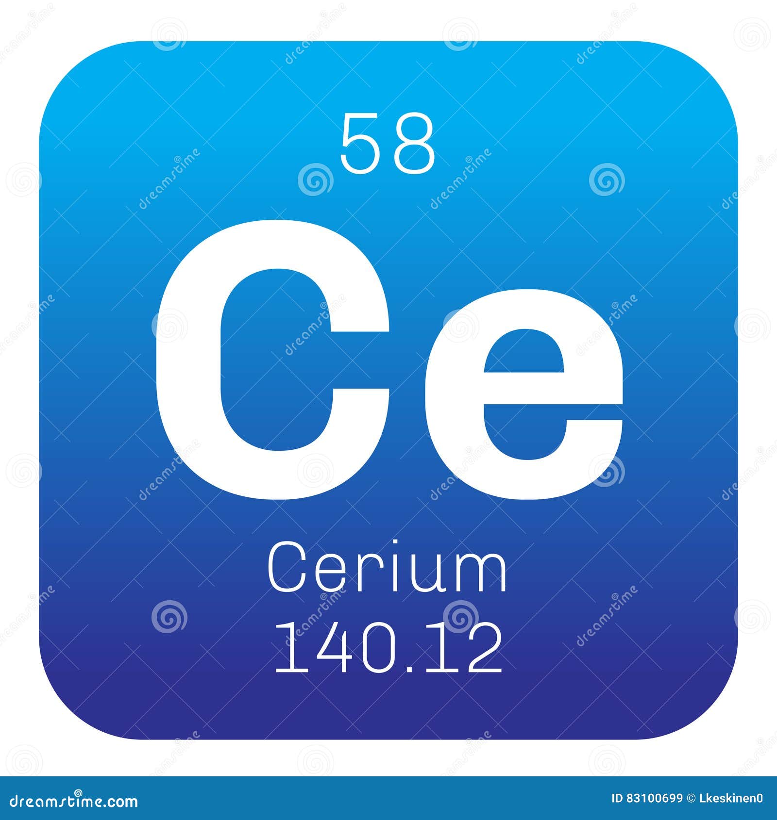 Cerium chemical element stock vector. Illustration of physics - 83100699