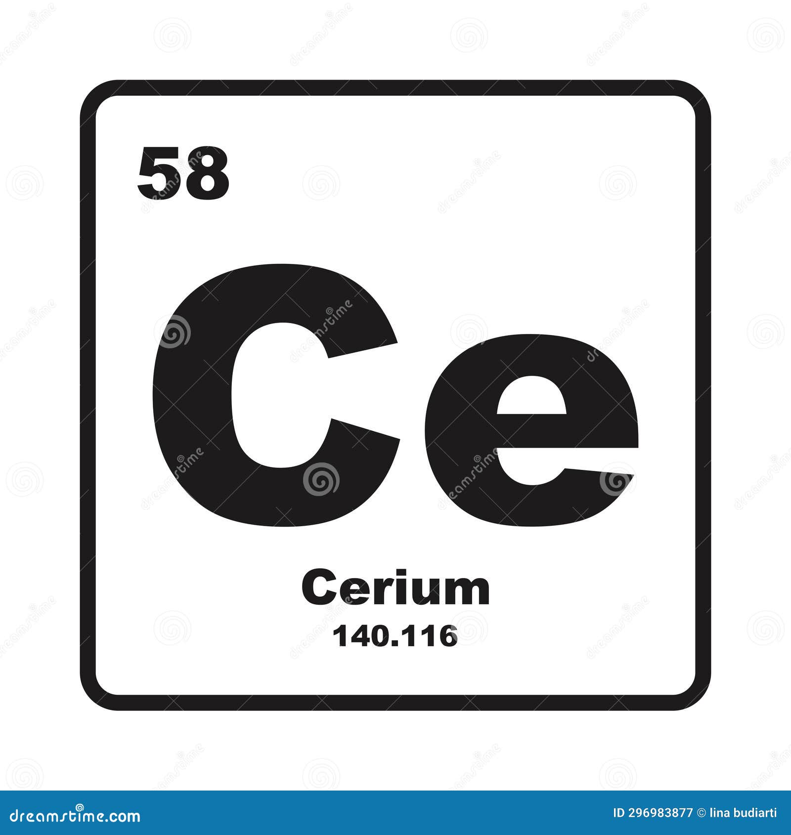 Cerium Element From The Periodic Table Stock Photo | CartoonDealer.com ...