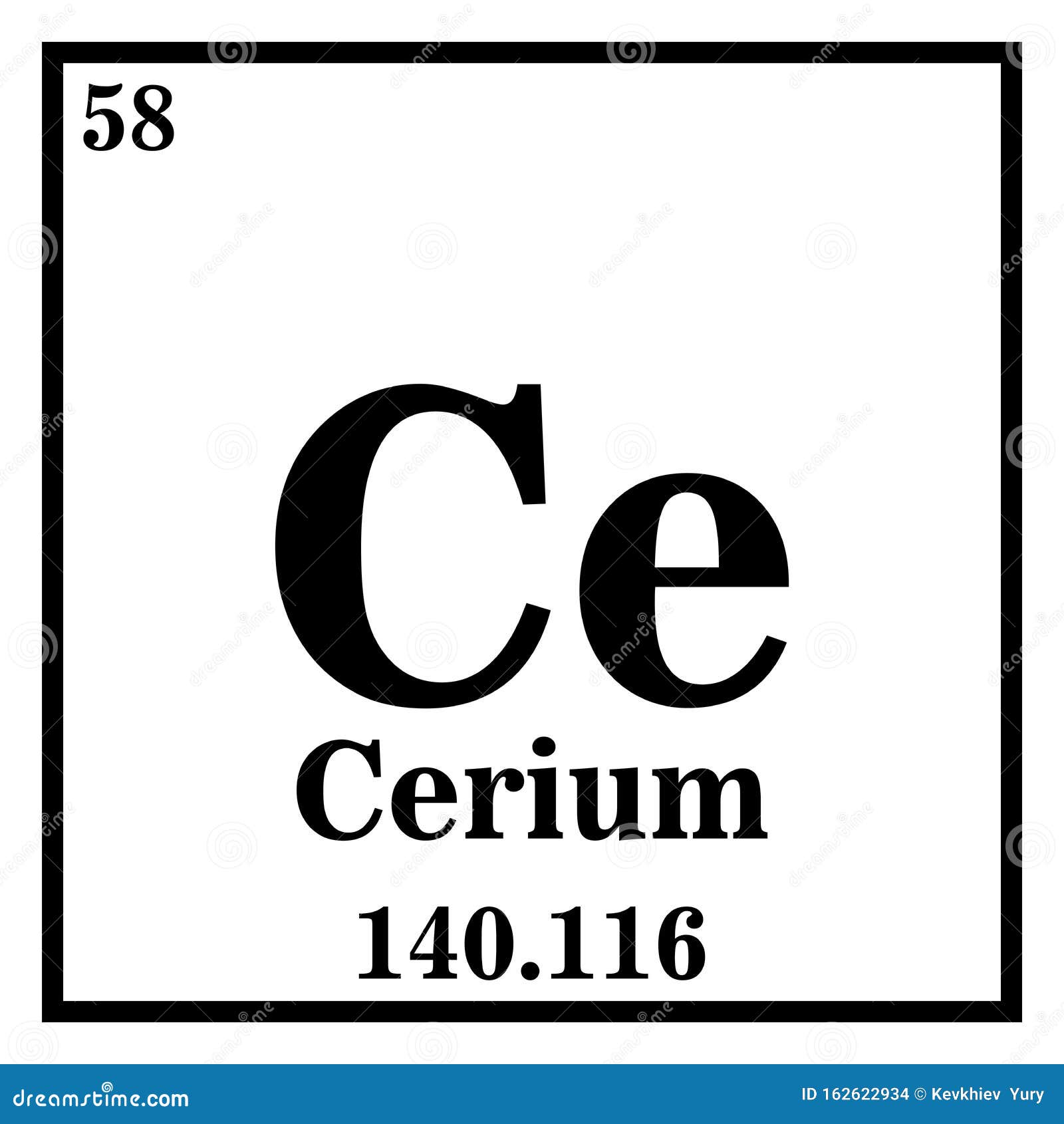 Cerium Periodic Table of the Elements Vector Illustration Eps 10 Stock ...